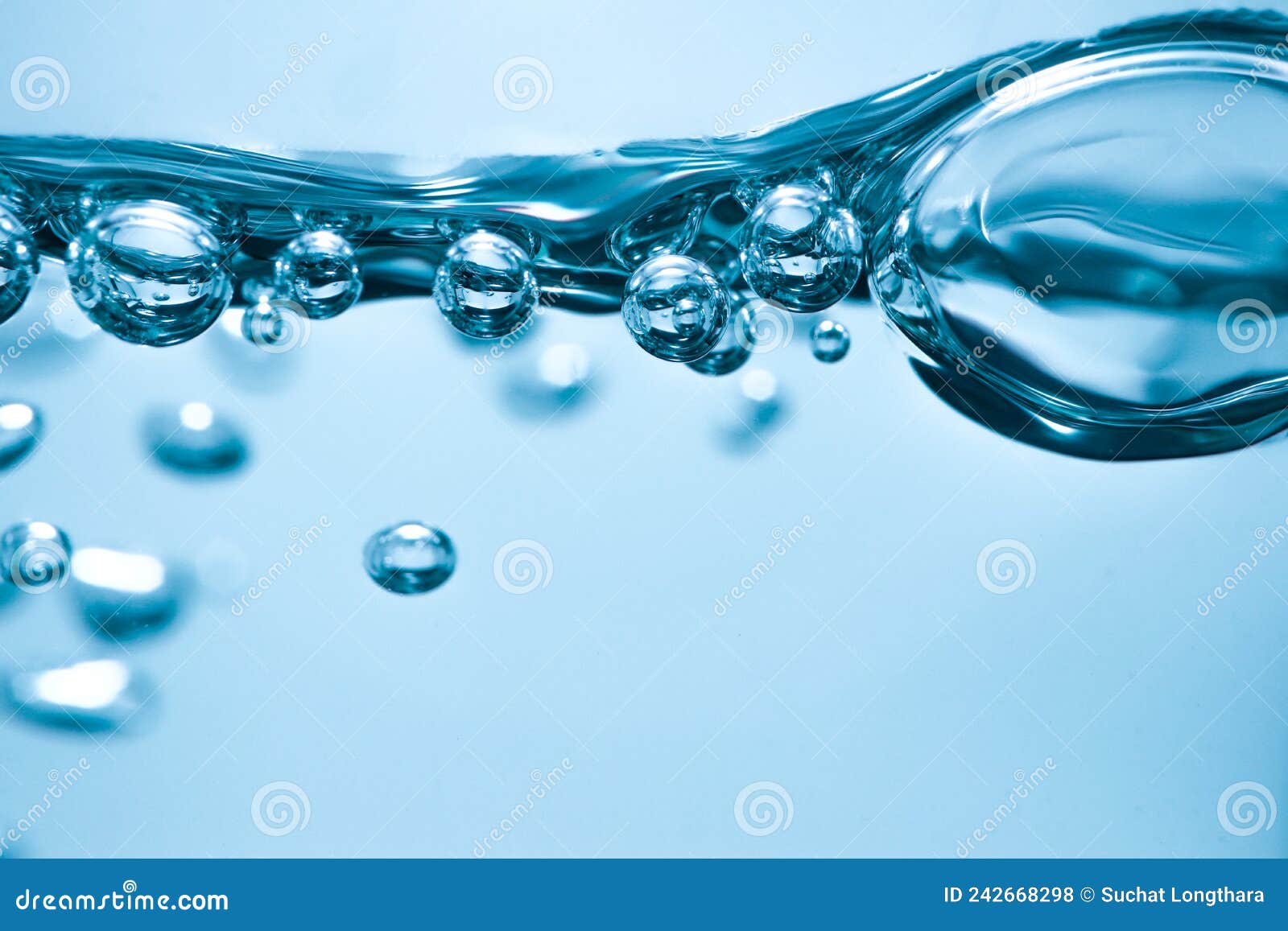 Bubbles on the Water Surface Stock Photo - Image of liquid, clear ...
