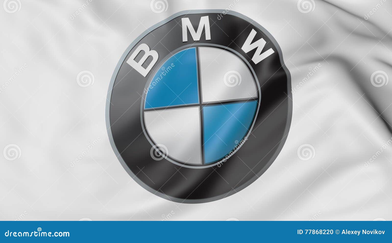 Close Up of Waving Flag with BMW Logo, 3D Rendering Editorial Image ...