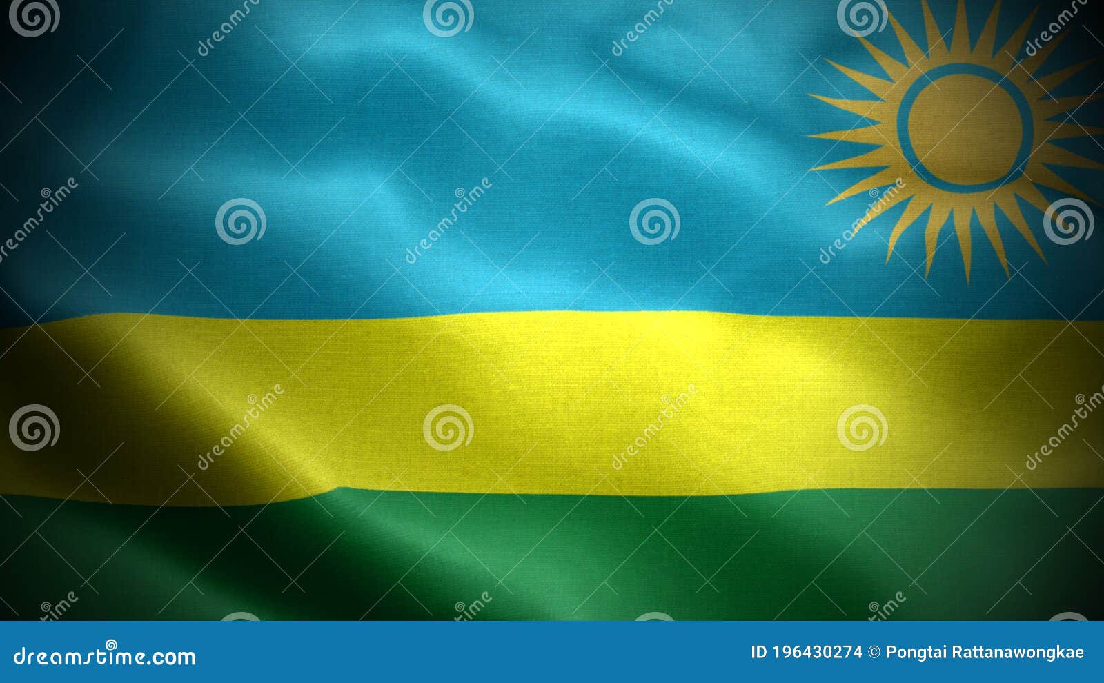 Close Up Waving Flag of Rwanda. Flag Symbols of Rwanda. Stock ...