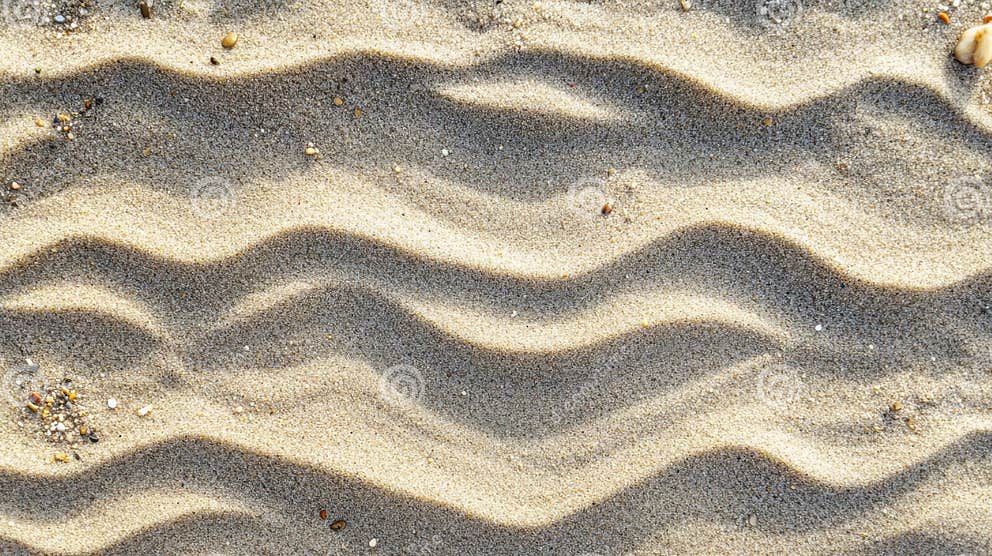 Close Up of Wavy Sand Texture on Beach with Natural Patterns Stock ...
