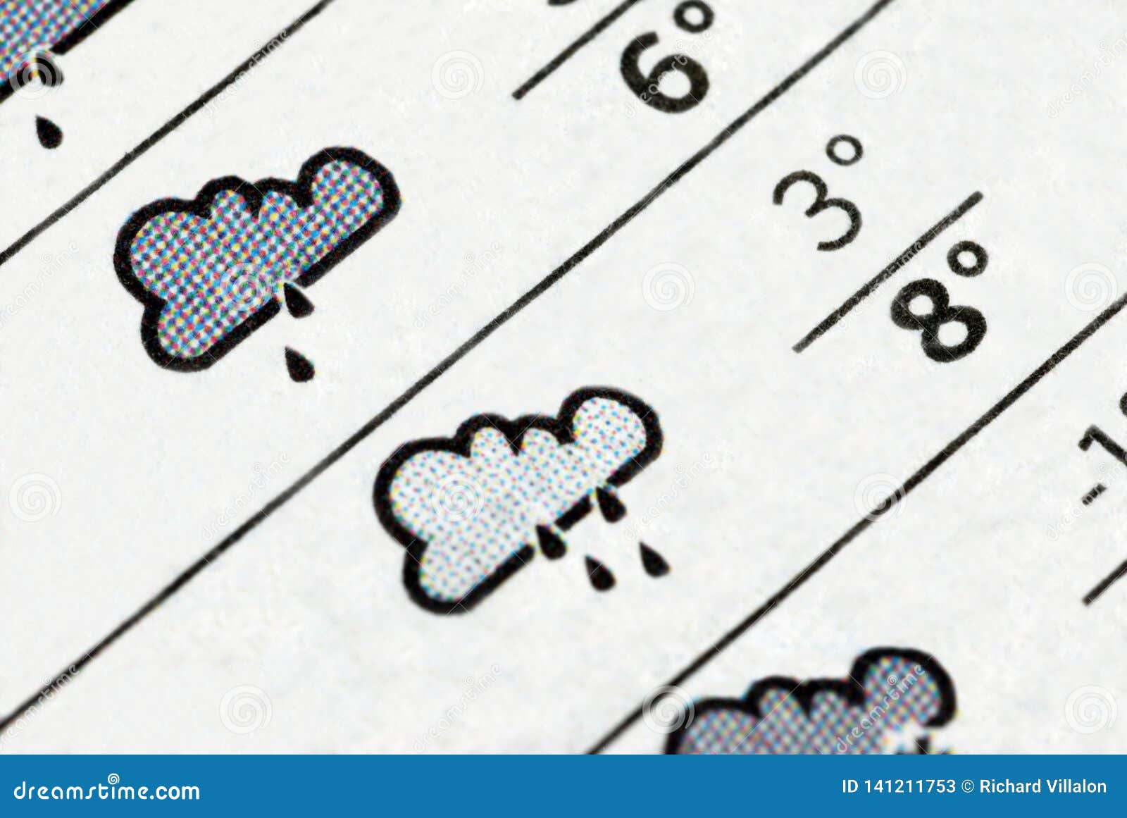 Close Up on Weather Forecasts Stock Illustration - Illustration of ...