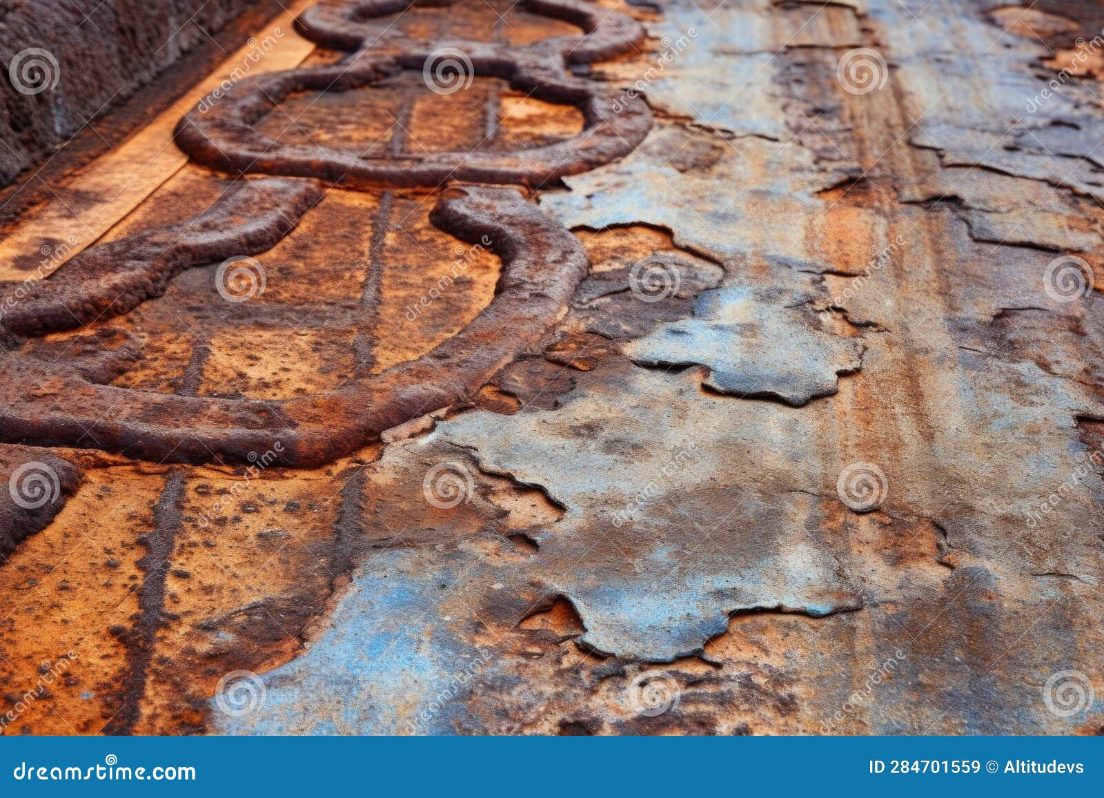 Close-up of Weathered Route 66 Sign with Rusty Edges Stock Image ...