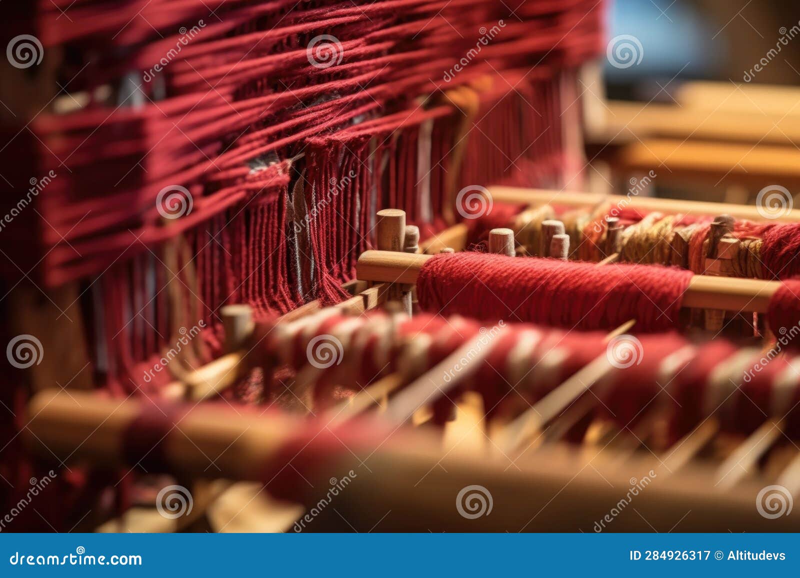 Close-up of the Weaving Process, Showing Details and Craftsmanship ...