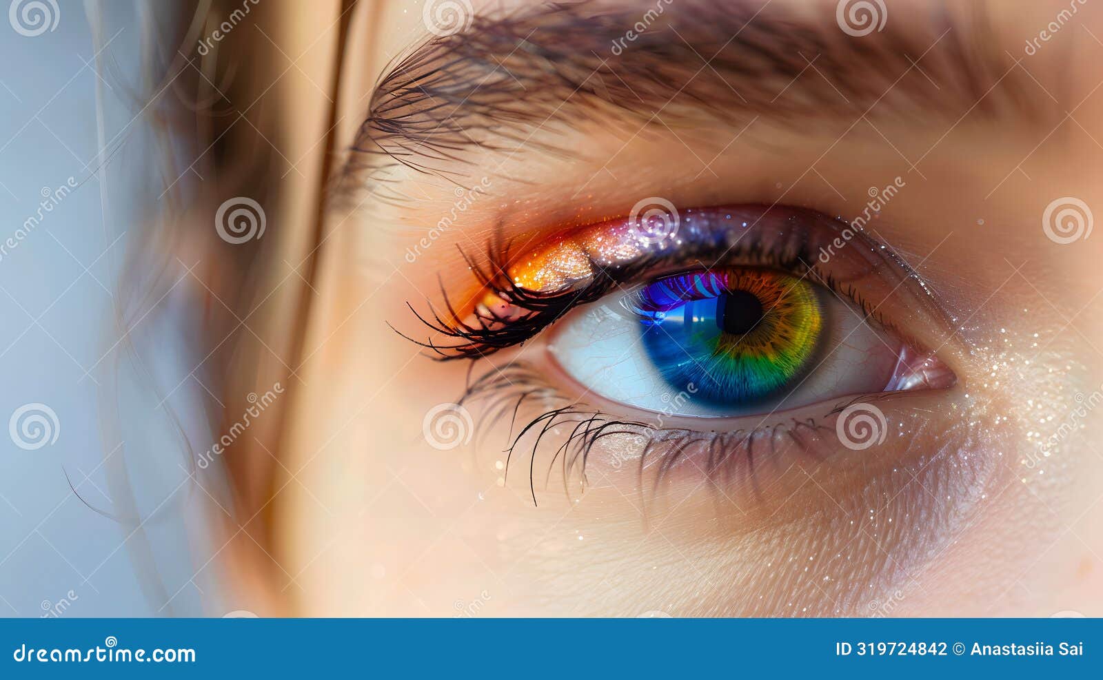 Close-up of a weeping eye stock photo. Image of adult - 319724842