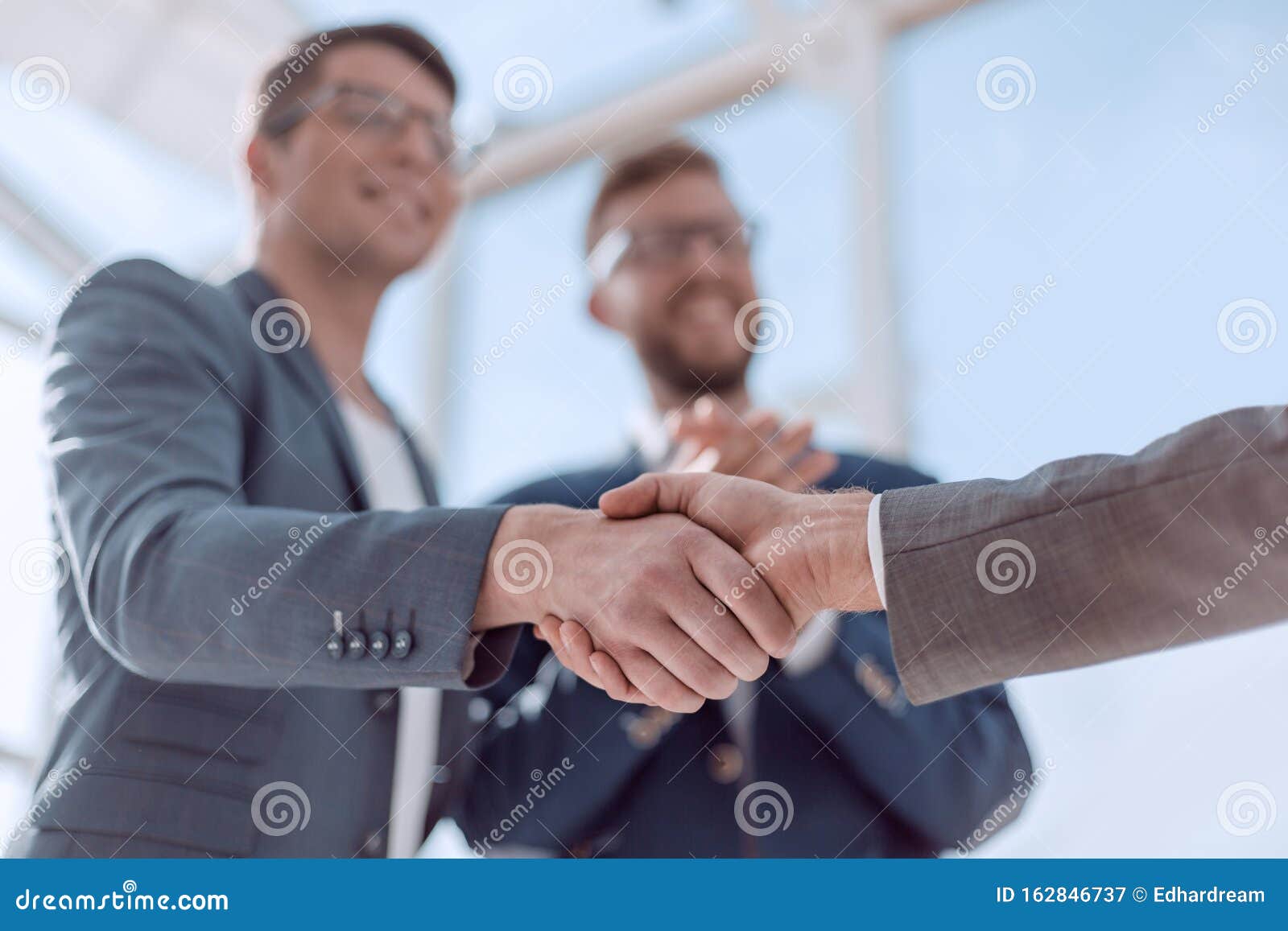 Close Up. Welcome Handshake of Business People Stock Image - Image of ...