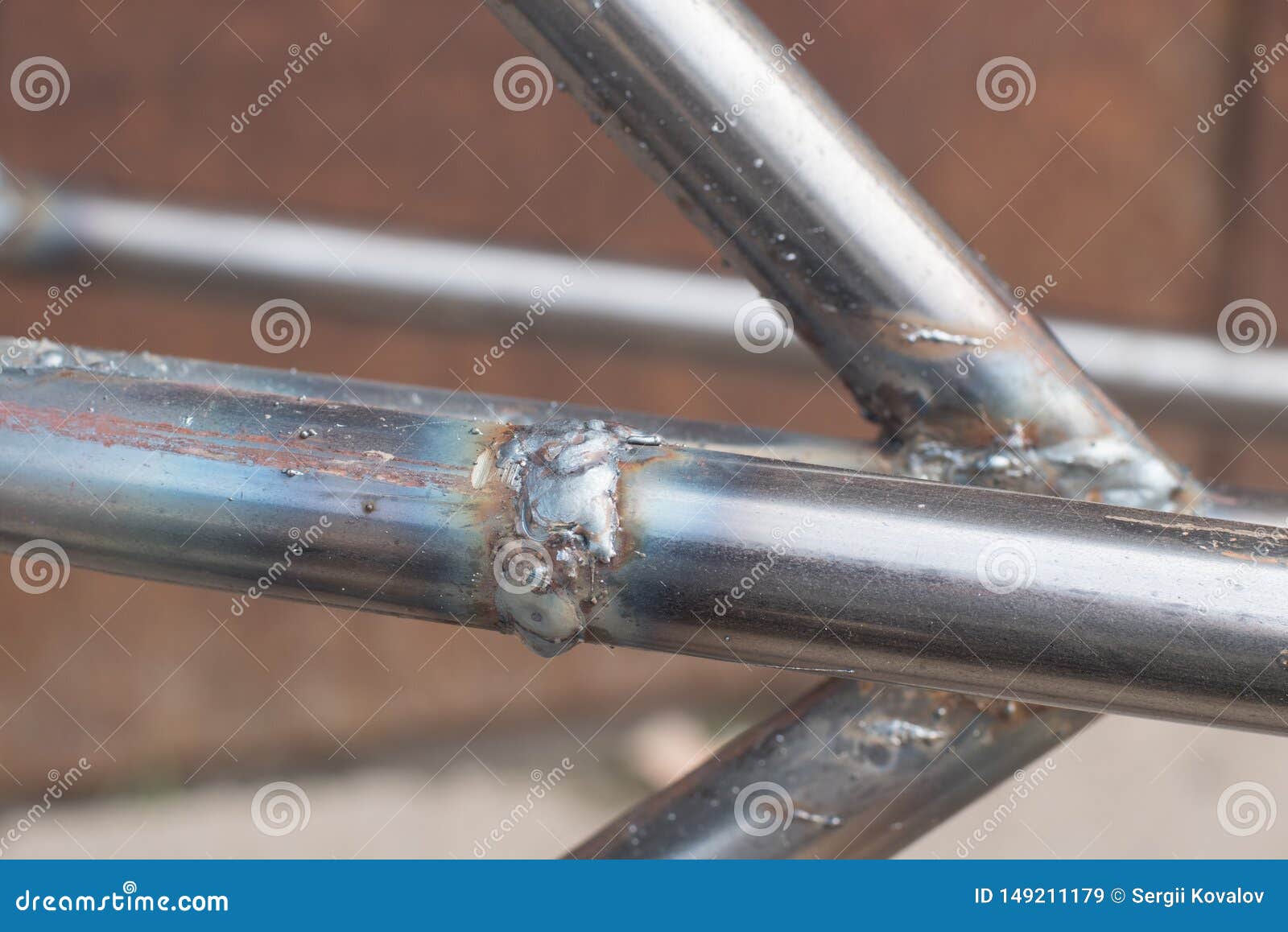 Close up of weld seams stock image. Image of industry - 149211179