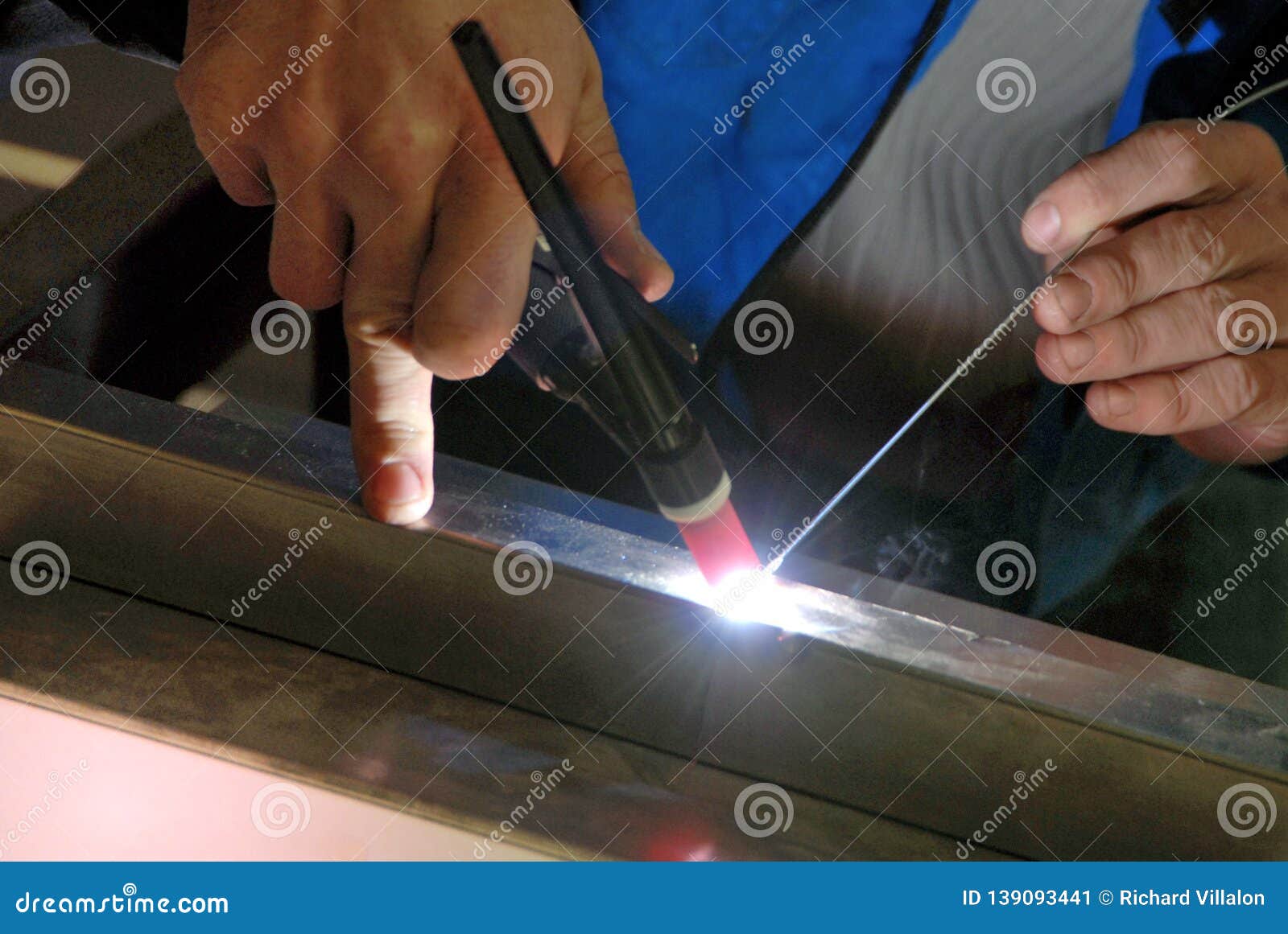 Close-up of a weld stock image. Image of work, workshop - 139093441