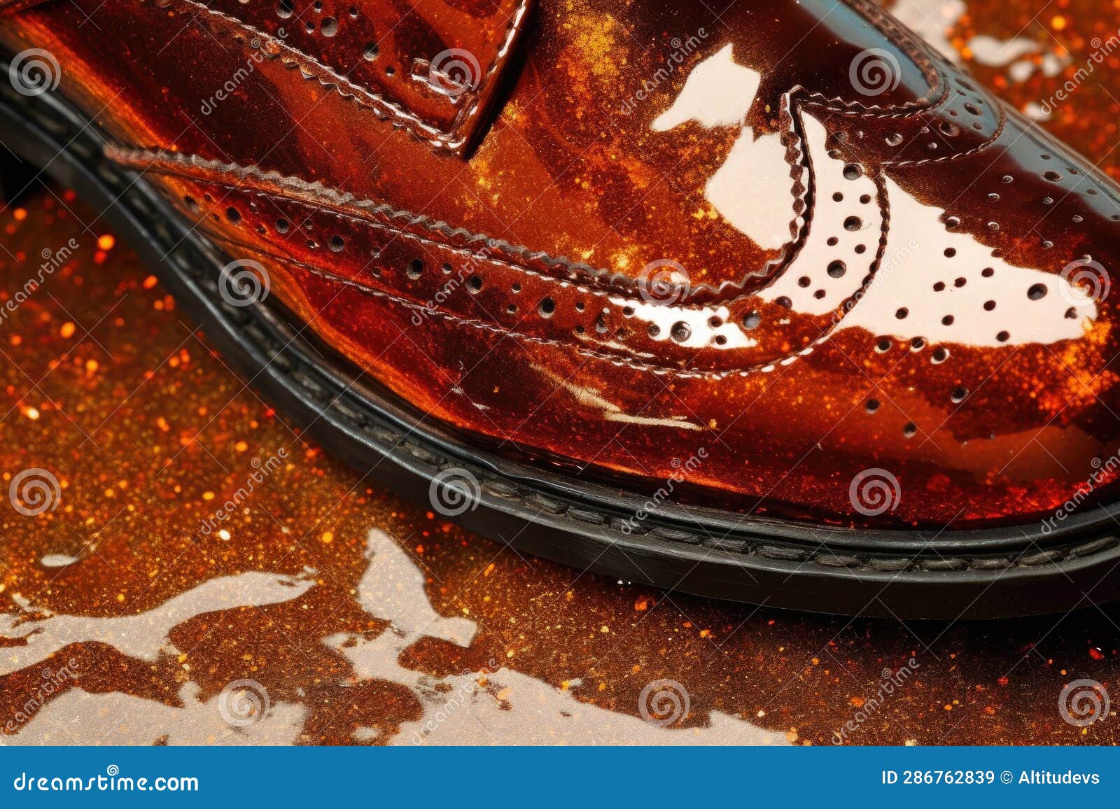 Close-up of a Well-polished Shoes Texture Stock Image - Image of style ...