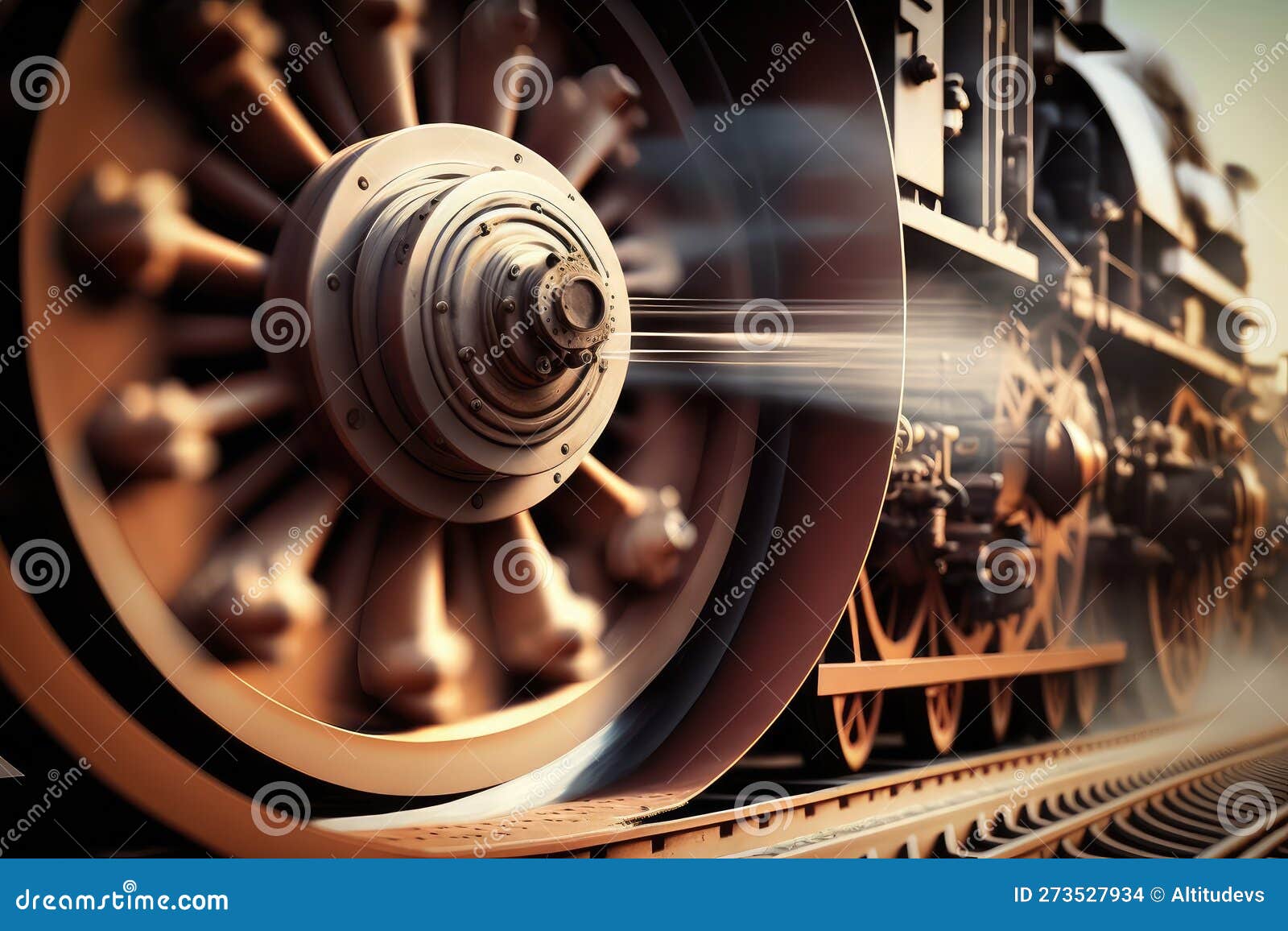Close-up of the Wheels of a Train, Spinning on the Tracks Stock Photo ...