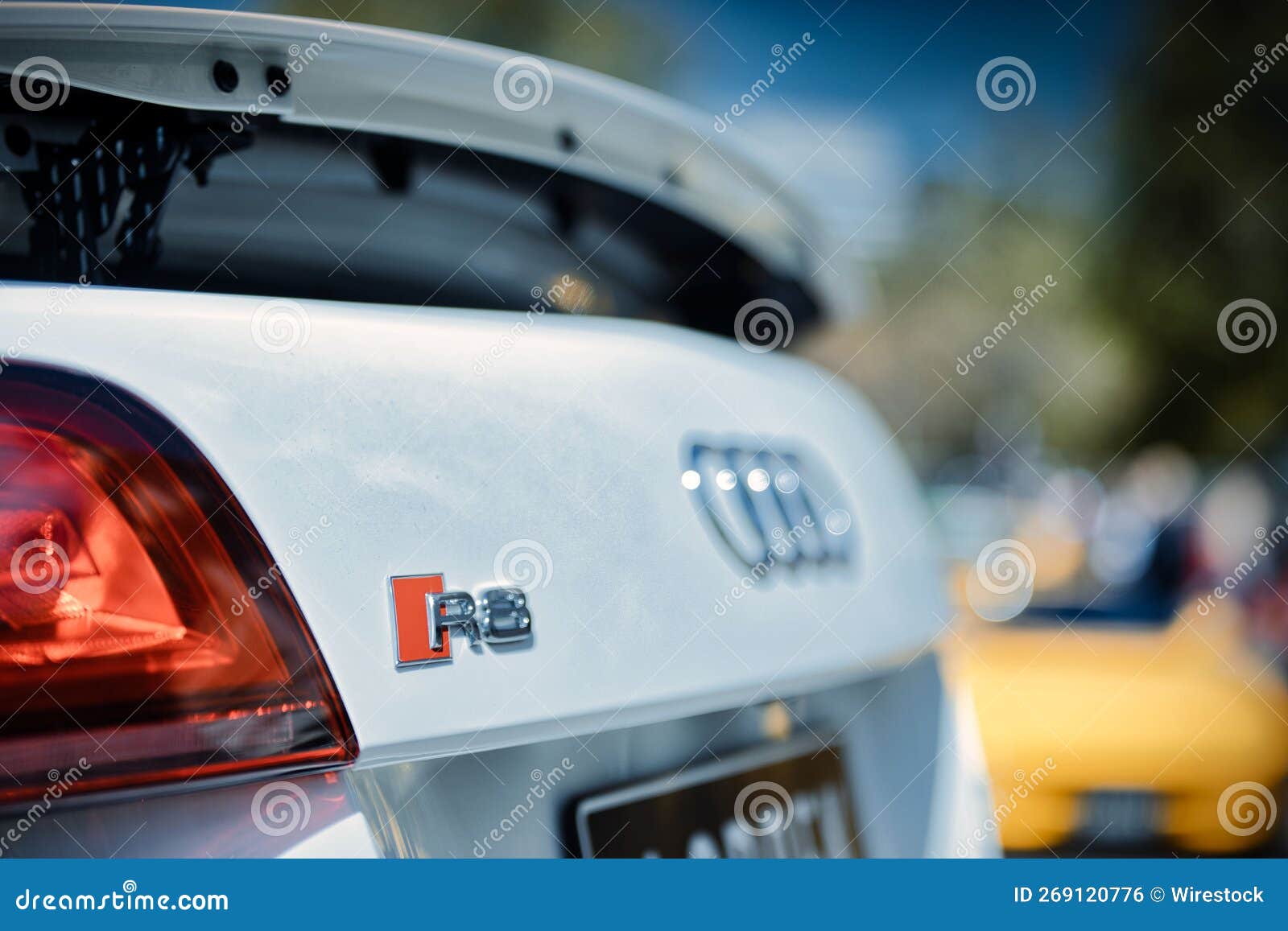 Close-up of a White Audi R8 Supercar in Sunlight Editorial Photo ...