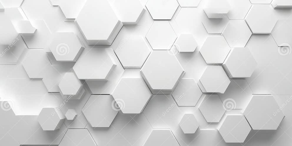 Abstract White Hexagon Pattern Background Stock Illustration ...