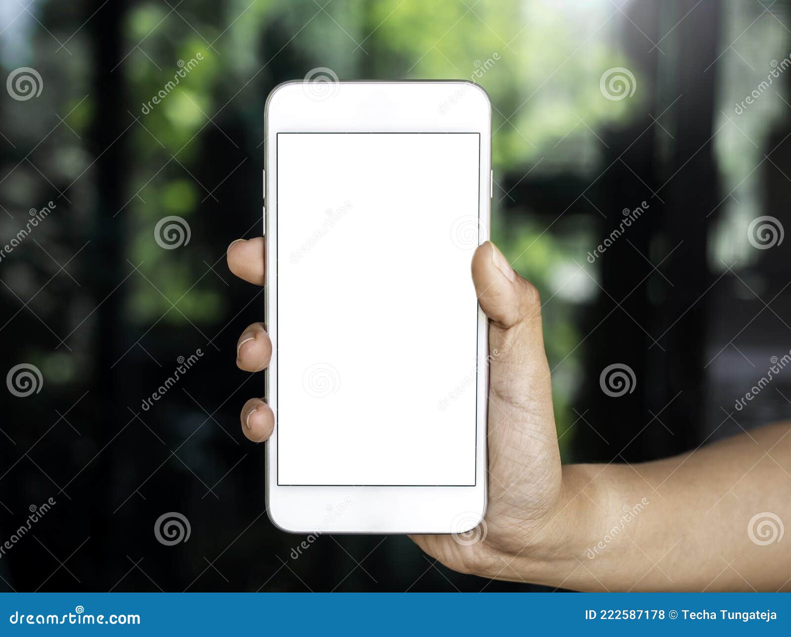 Close-up White Blank Screen on Mobile Phone. Stock Photo - Image of ...