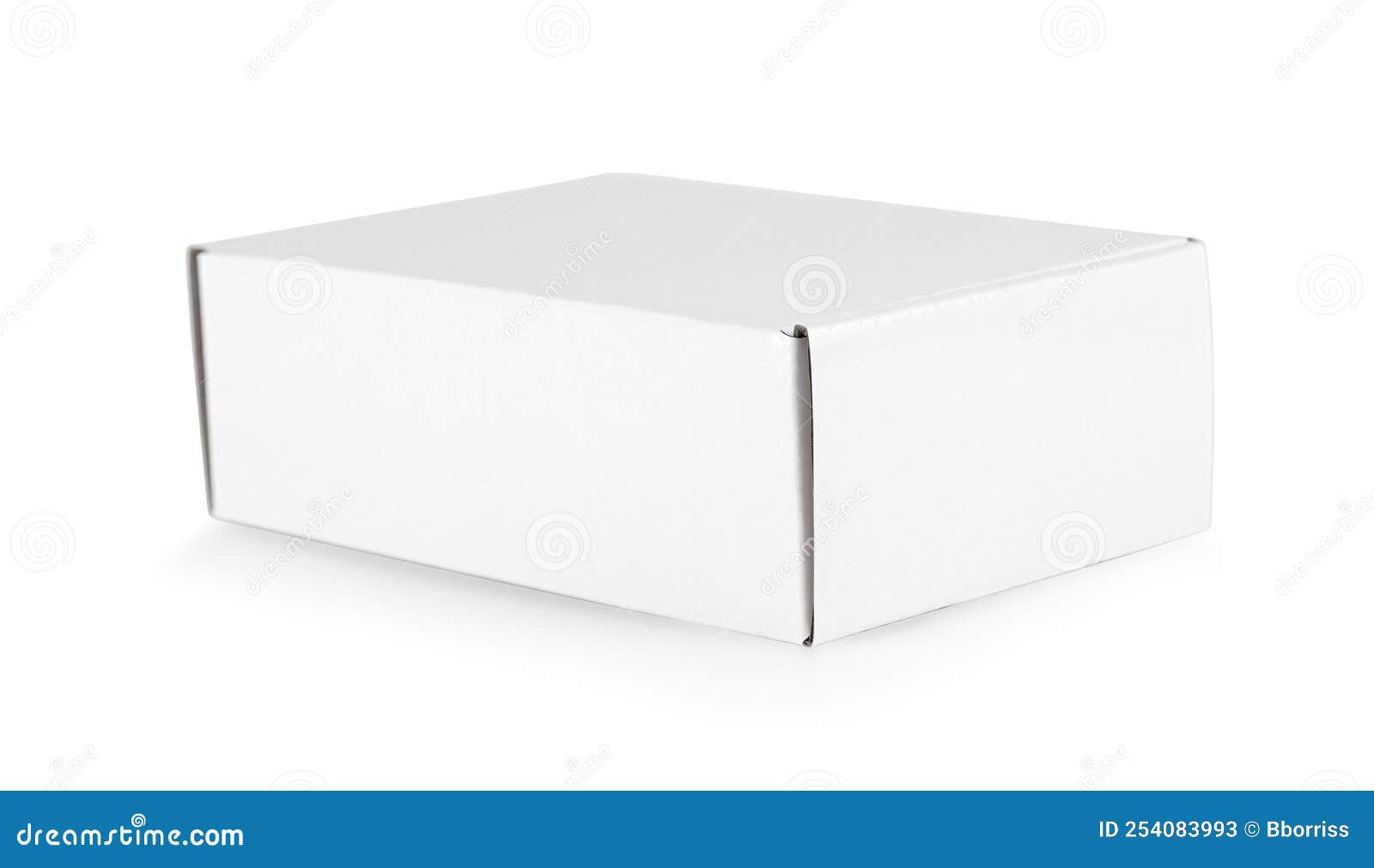 Close Up of a White Box Template on White Background Stock Image ...