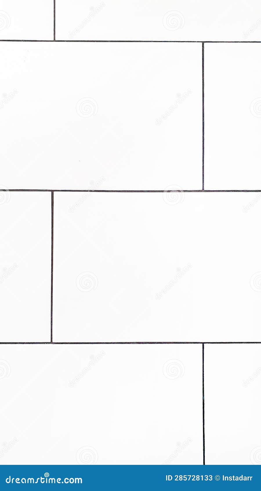 Close Up White Ceramic Tiles Wall with Black Grouting Line, Geometric ...