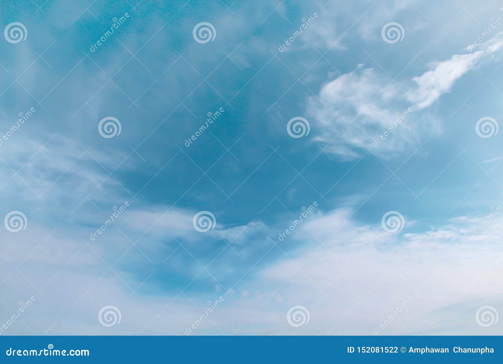 White Clouds Patterns on Bright Blue Sky Background Stock Photo - Image ...
