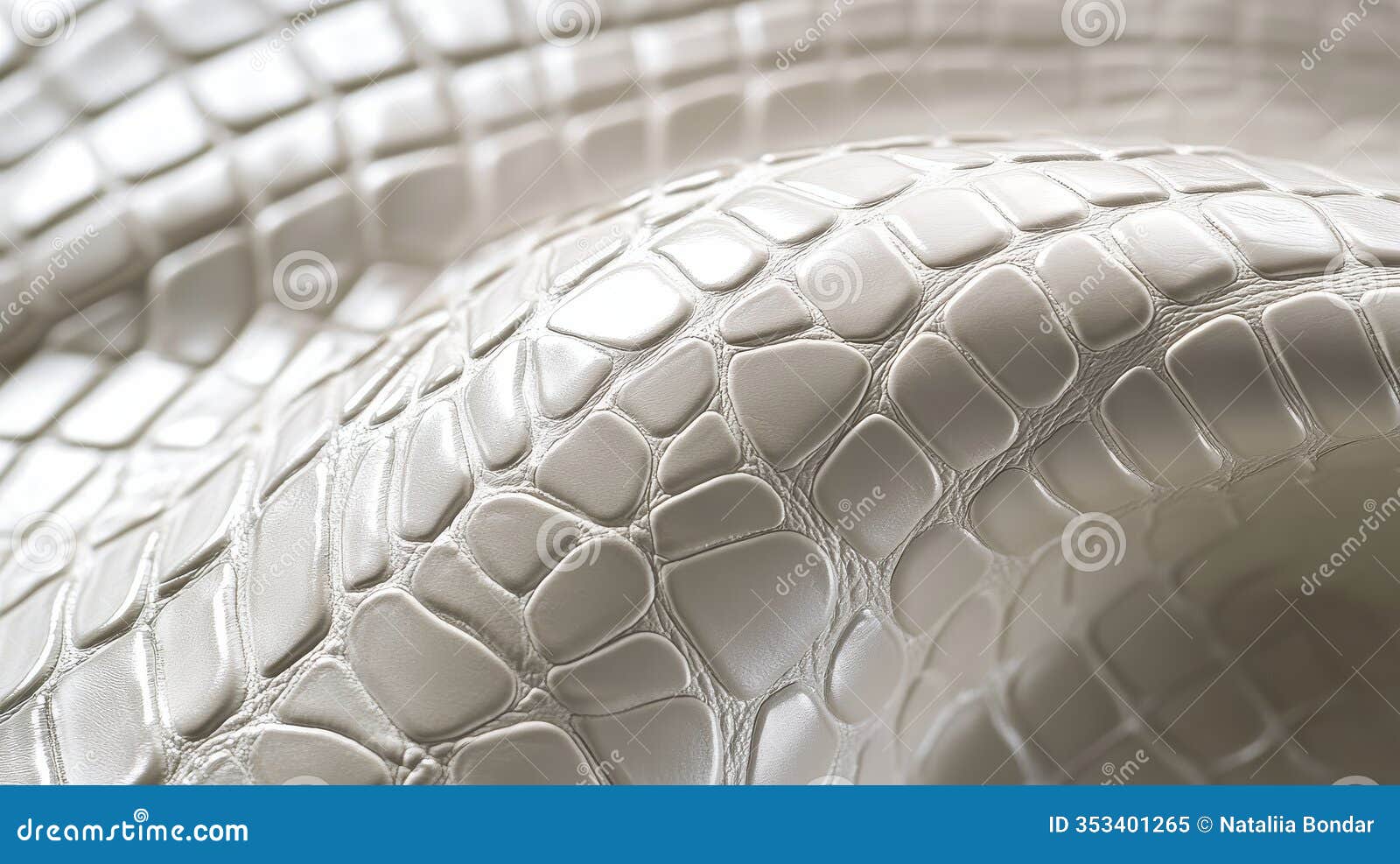 Close-up of White Crocodile Leather Texture Pattern with Intricate ...