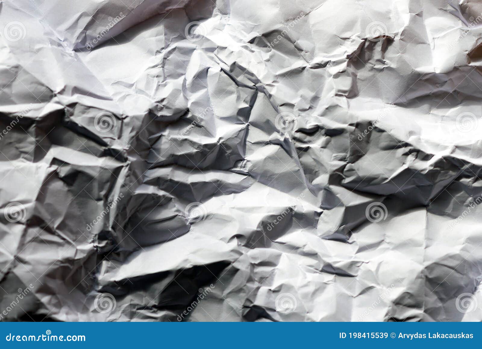 White Crumpled Paper Texture. Flat Lay, Top View Stock Image - Image of ...