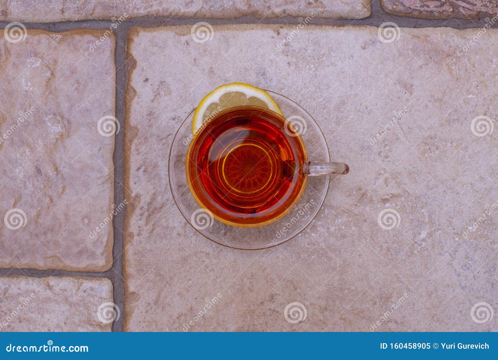 Close-up White Cup of Tea on a Ceramic Surface, Top View Stock Image ...