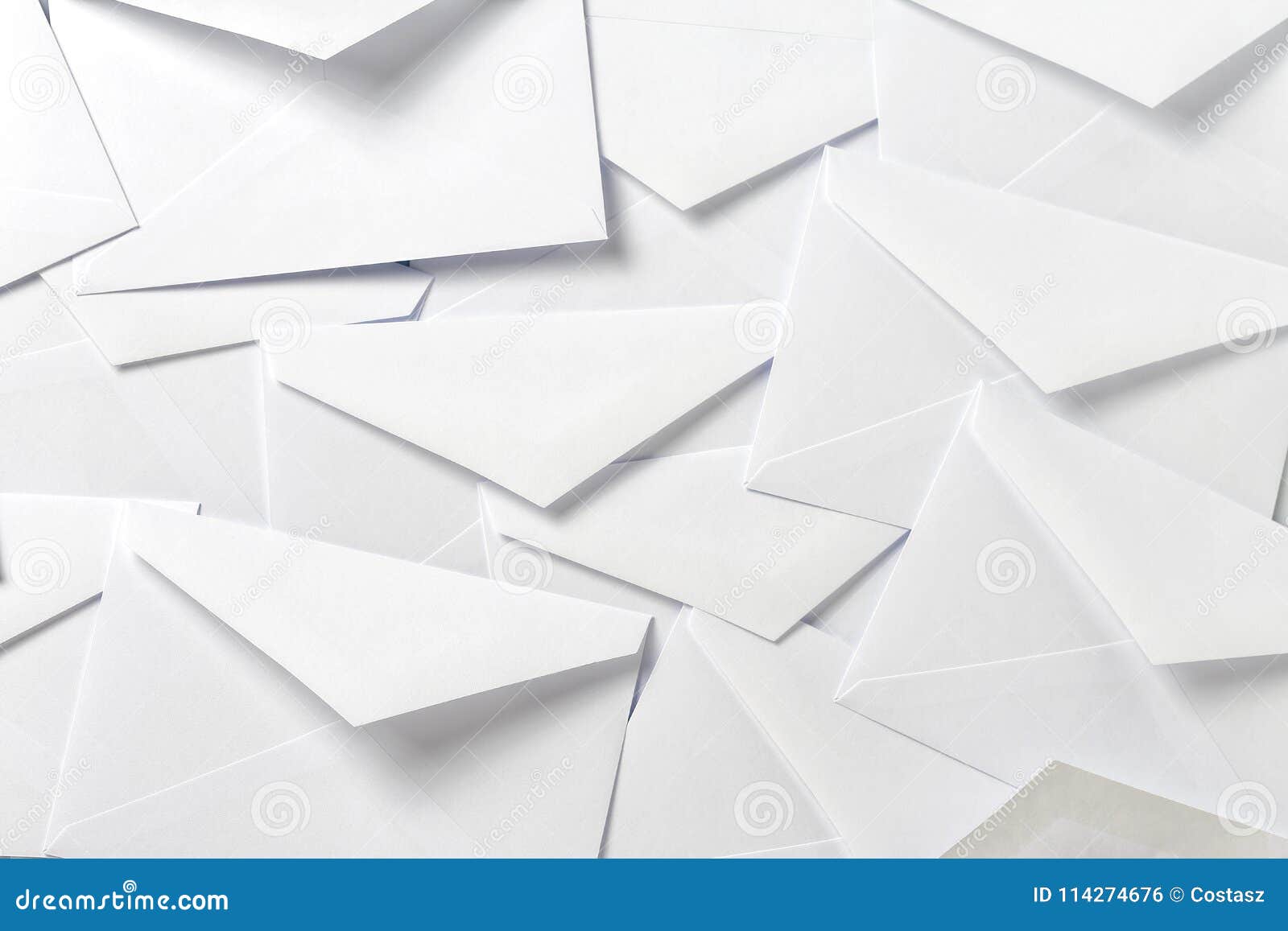 White envelopes stock photo. Image of close, opened - 114274676