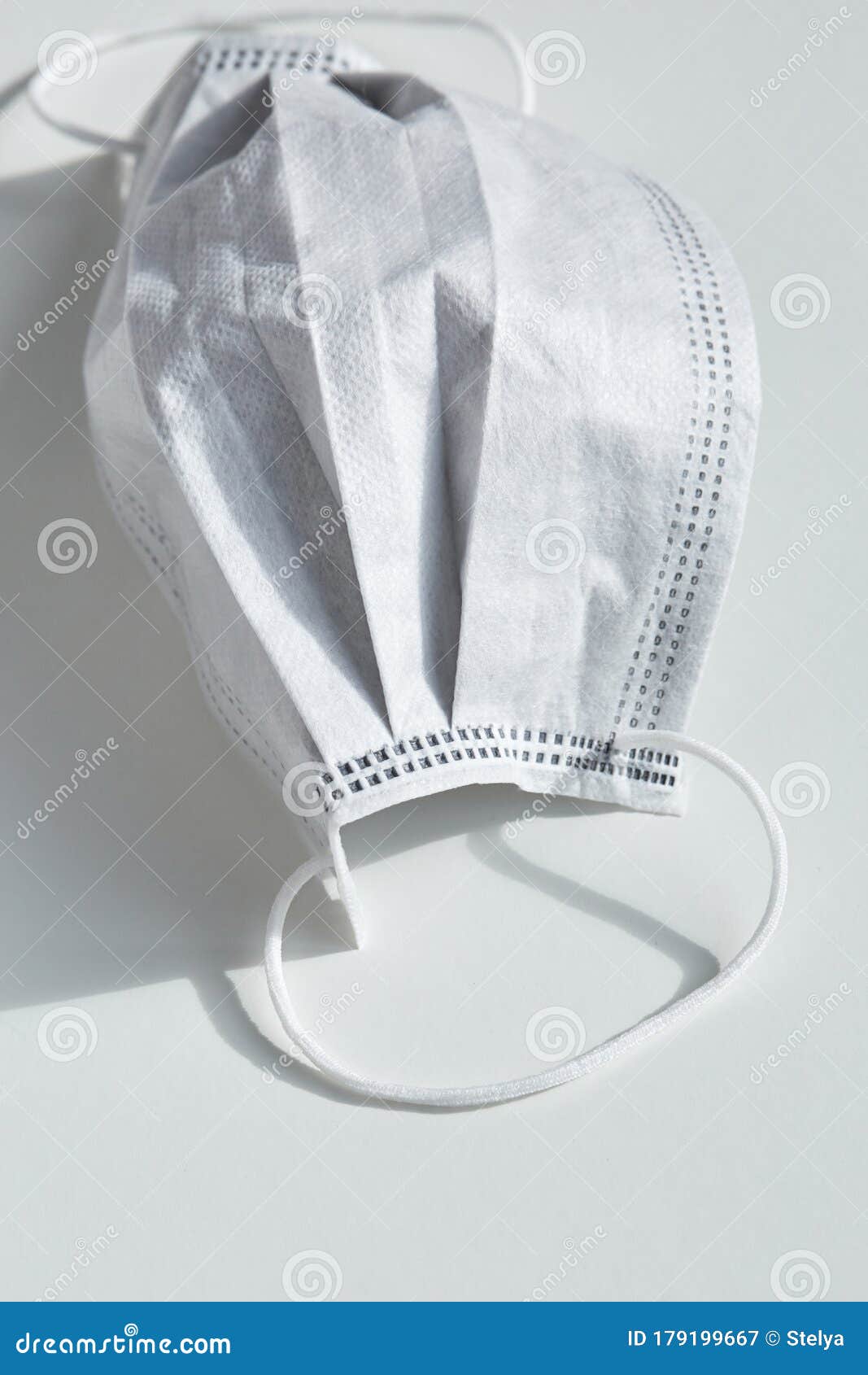 Face Mask with Elastic Straps Stock Image - Image of protection ...