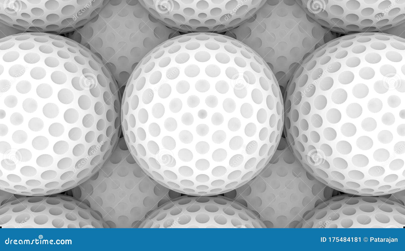 3d Rendering. White Golf Ball Surface Wall Background Stock ...