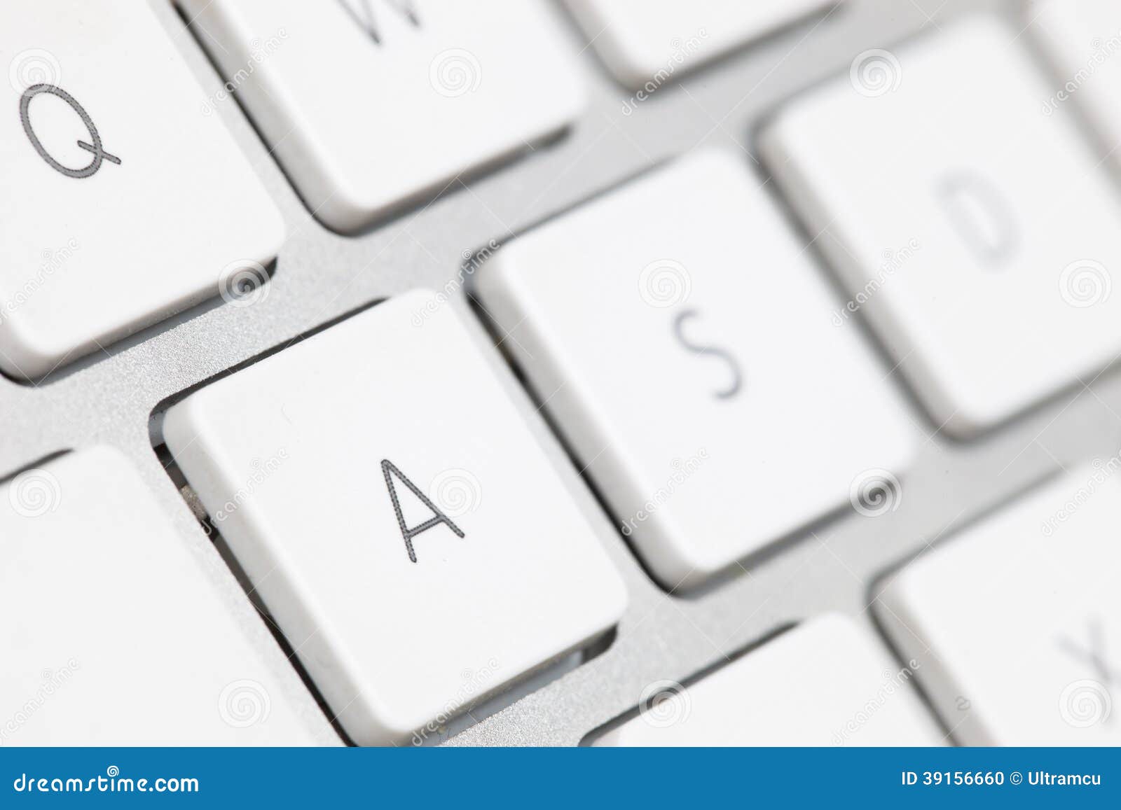 Close Up of a White Keyboard English Alphabet Stock Photo - Image of ...