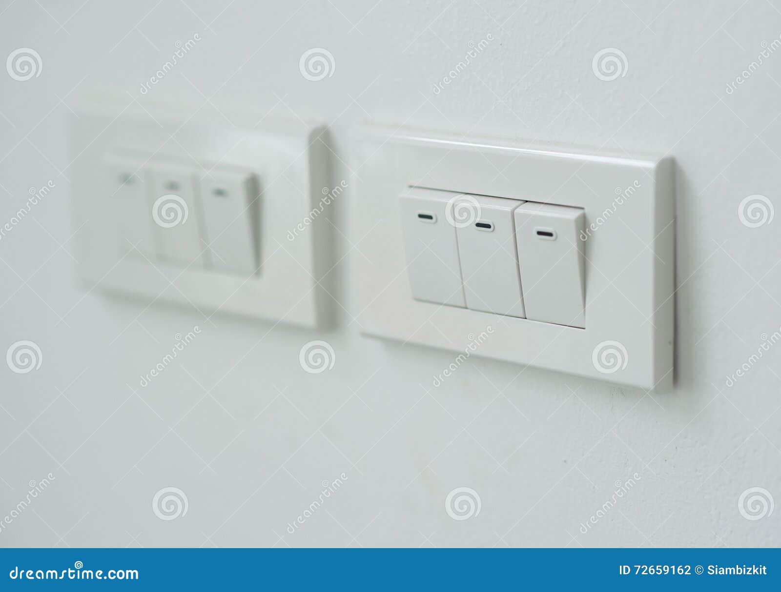 Close Up White Light Switch Stock Photo - Image of home, people: 72659162