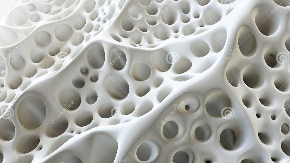 A Close Up of a White Organic Structure with a Bumpy, Porous Surface ...