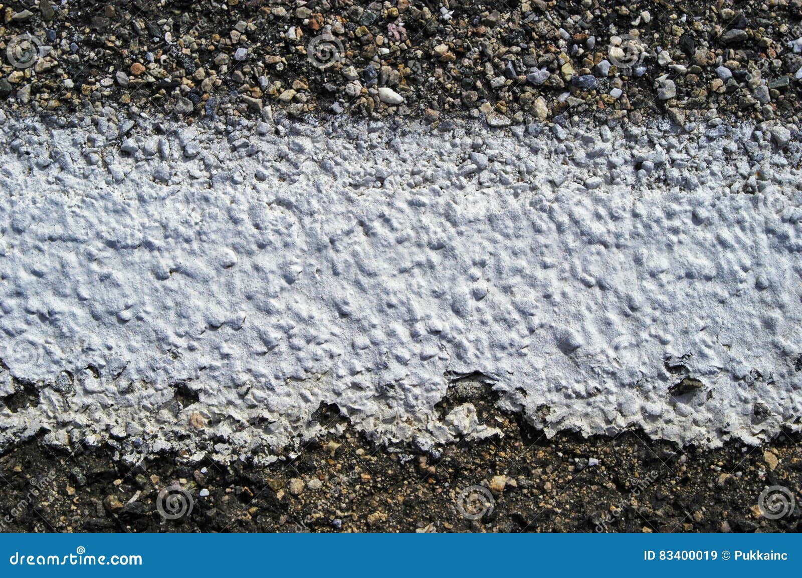 Close Up of White Paint on Road Stock Image - Image of pebbles, white ...