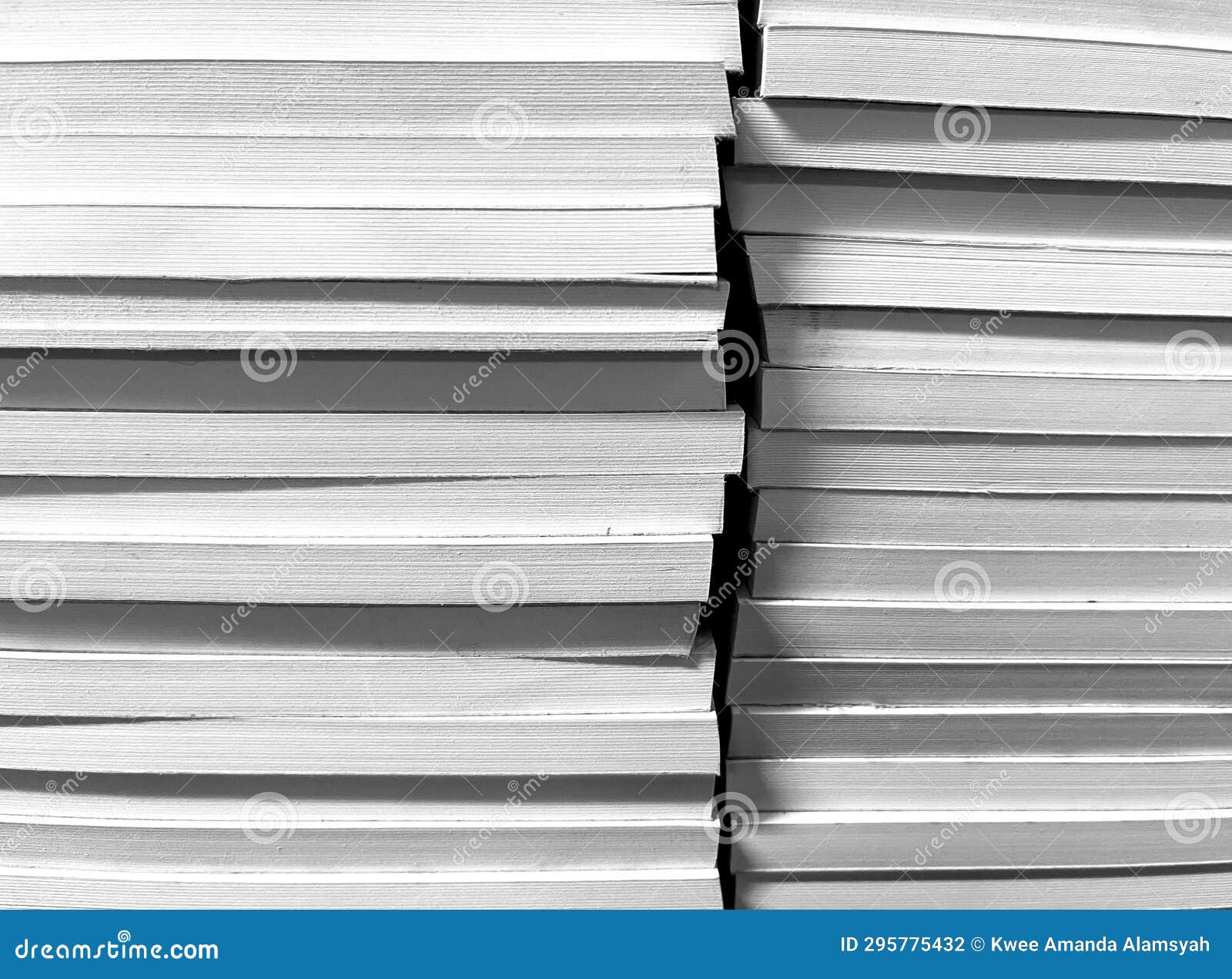 Close Up White Paper Book Stacks Stock Photo - Image of empty ...