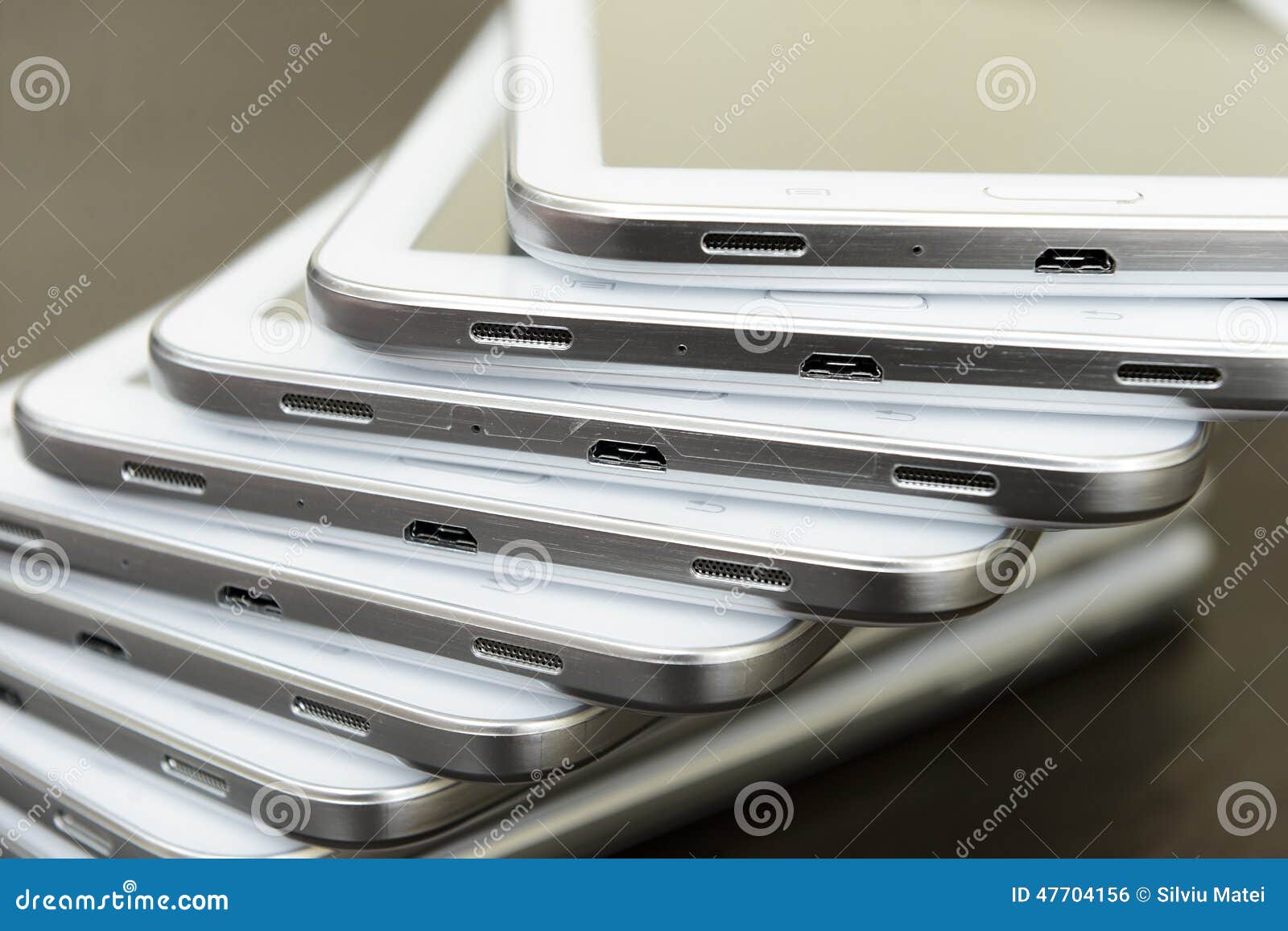 Close Up of White Pc Tablet Stock Photo - Image of button, modern: 47704156