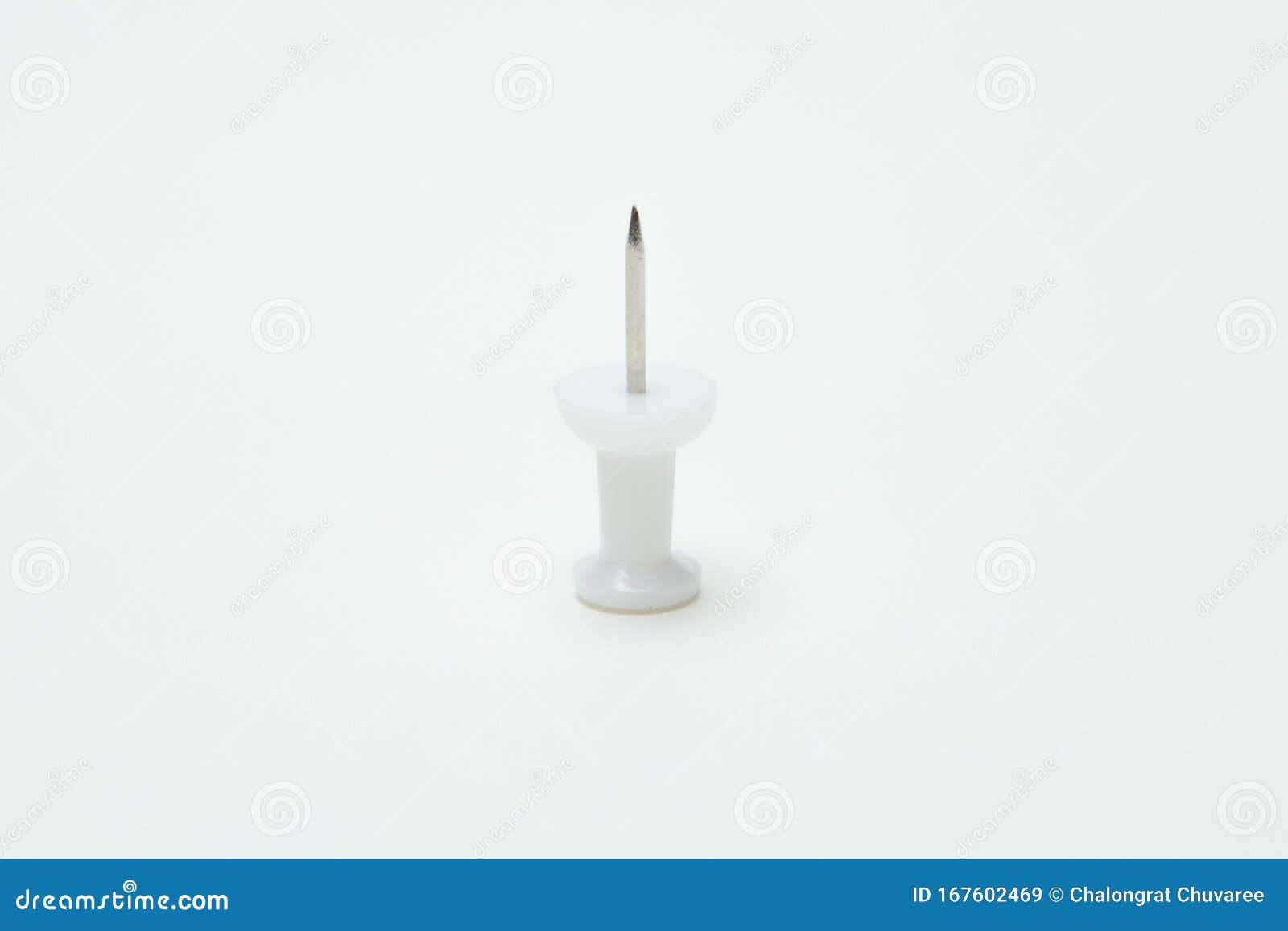 Close Up of White Pin on White Background Stock Image - Image of memo ...