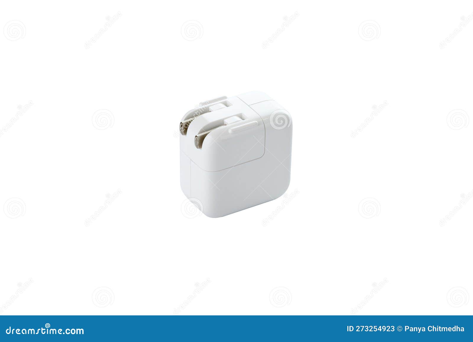 White Plug Adaptor for a USB Cable for Charge Power Stock Image - Image ...