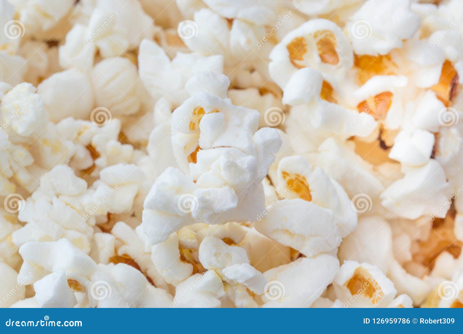 Close-up of white pop corn stock photo. Image of popcorn - 126959786