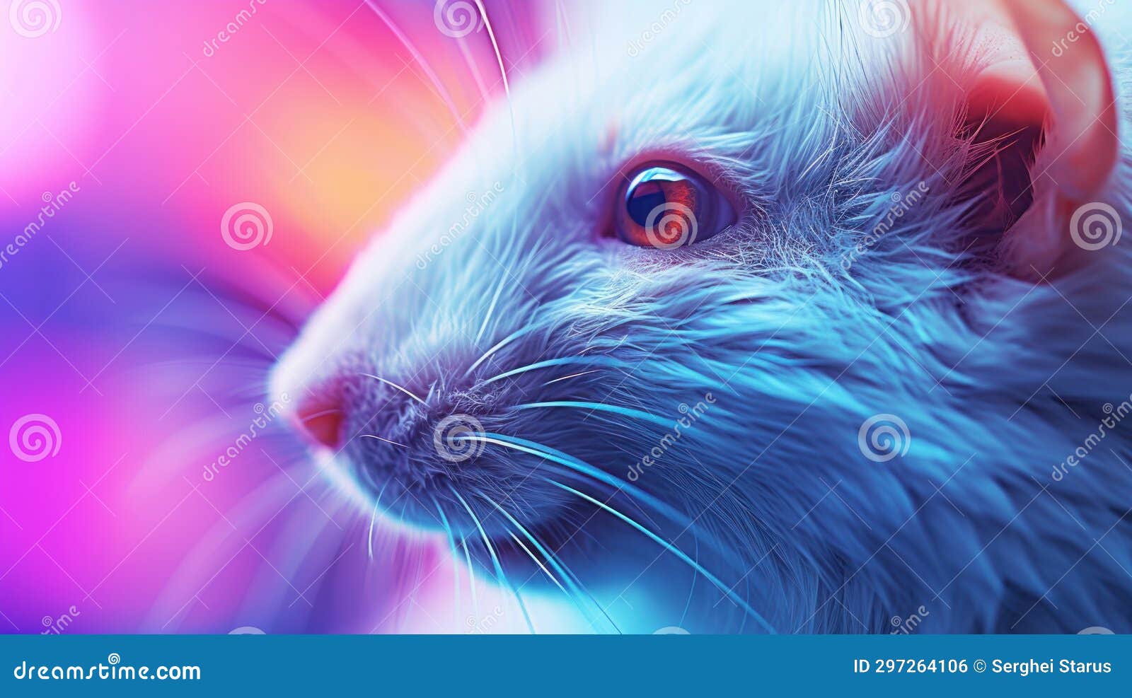 A Close Up of a White Rat with Bright Eyes, AI Stock Photo - Image of ...