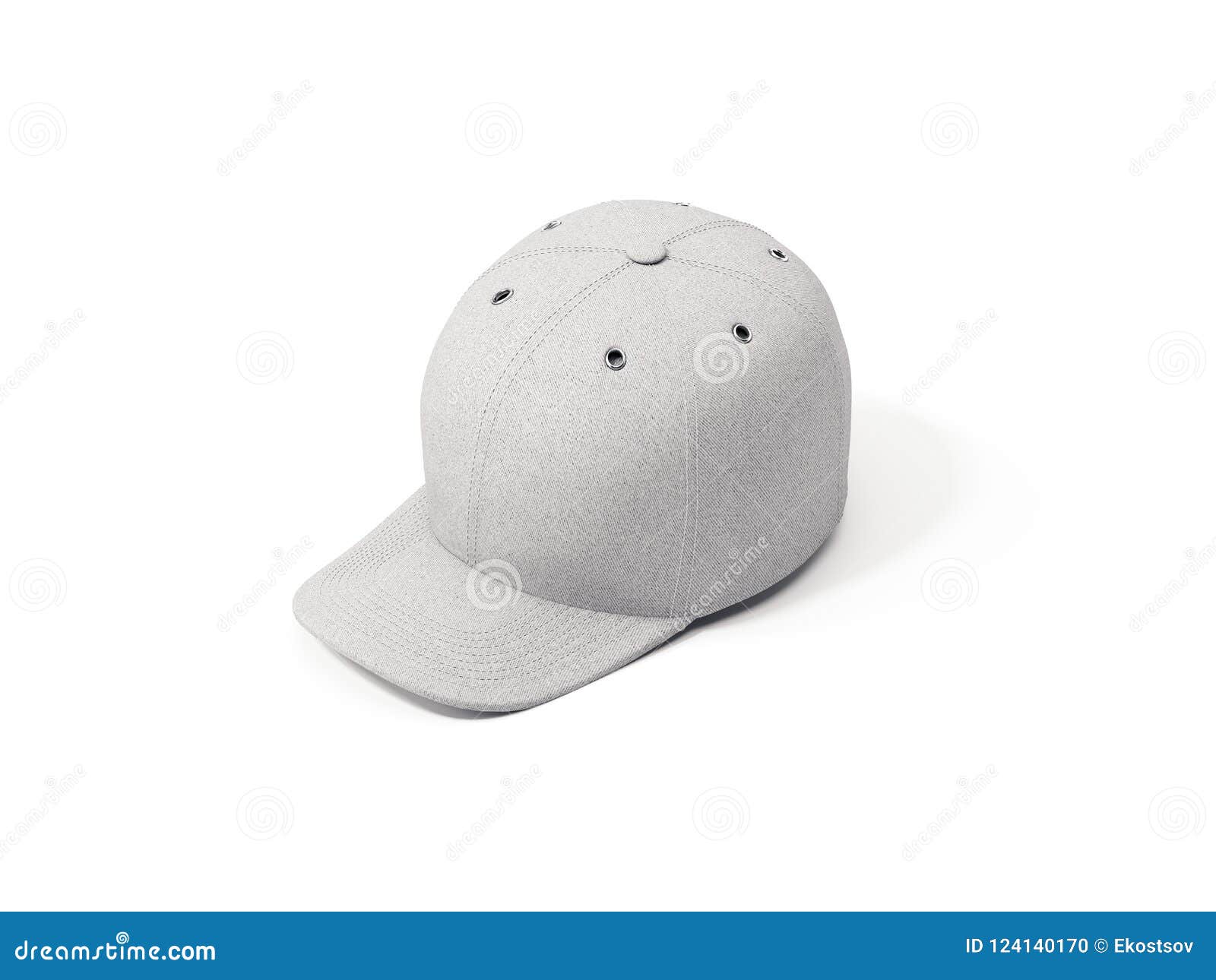 Close Up of White Realistic Cap Isolated, 3d Rendering Stock ...