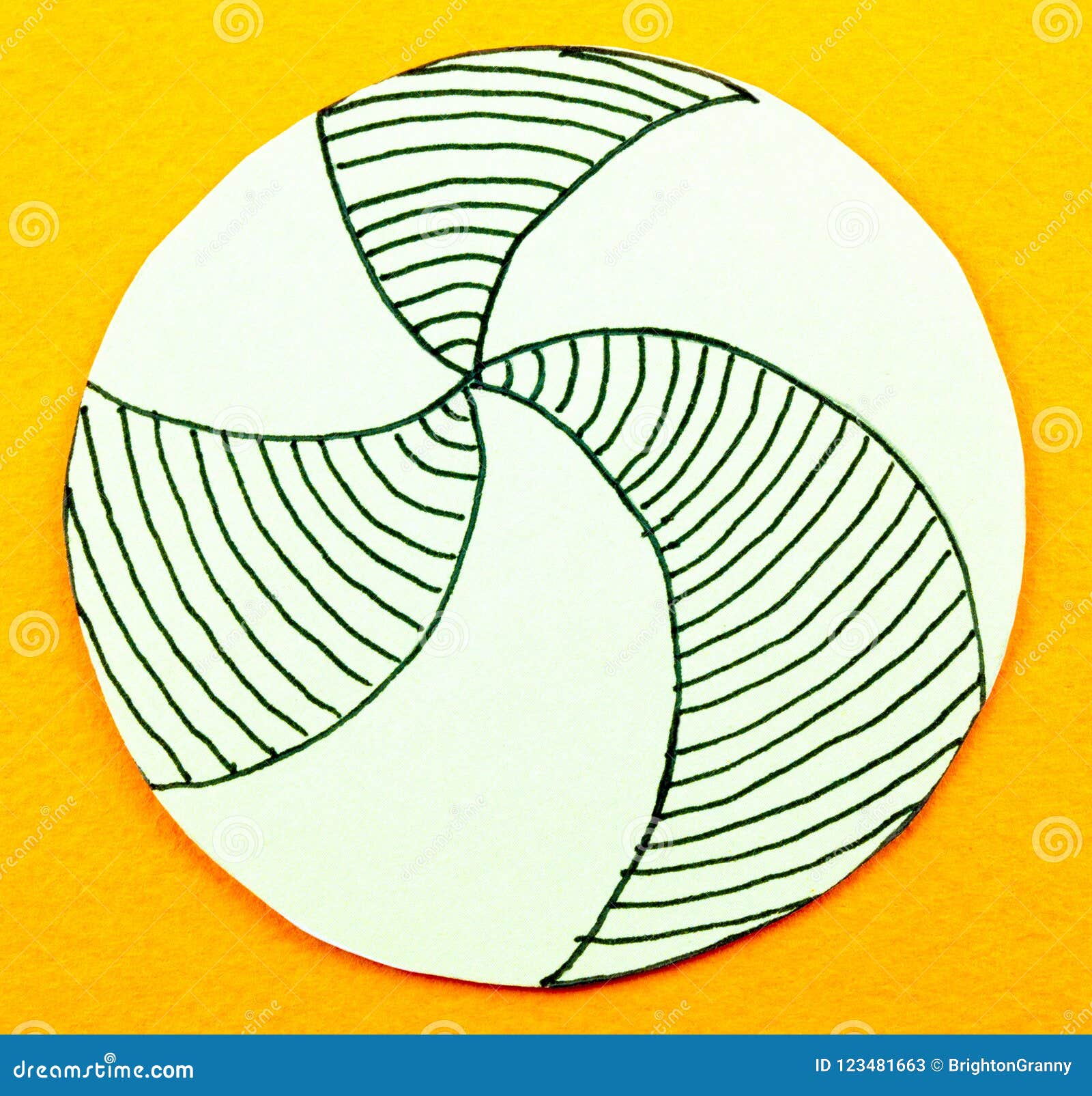 Circular Card with Pattern Drawn on it. Stock Image - Image of ...