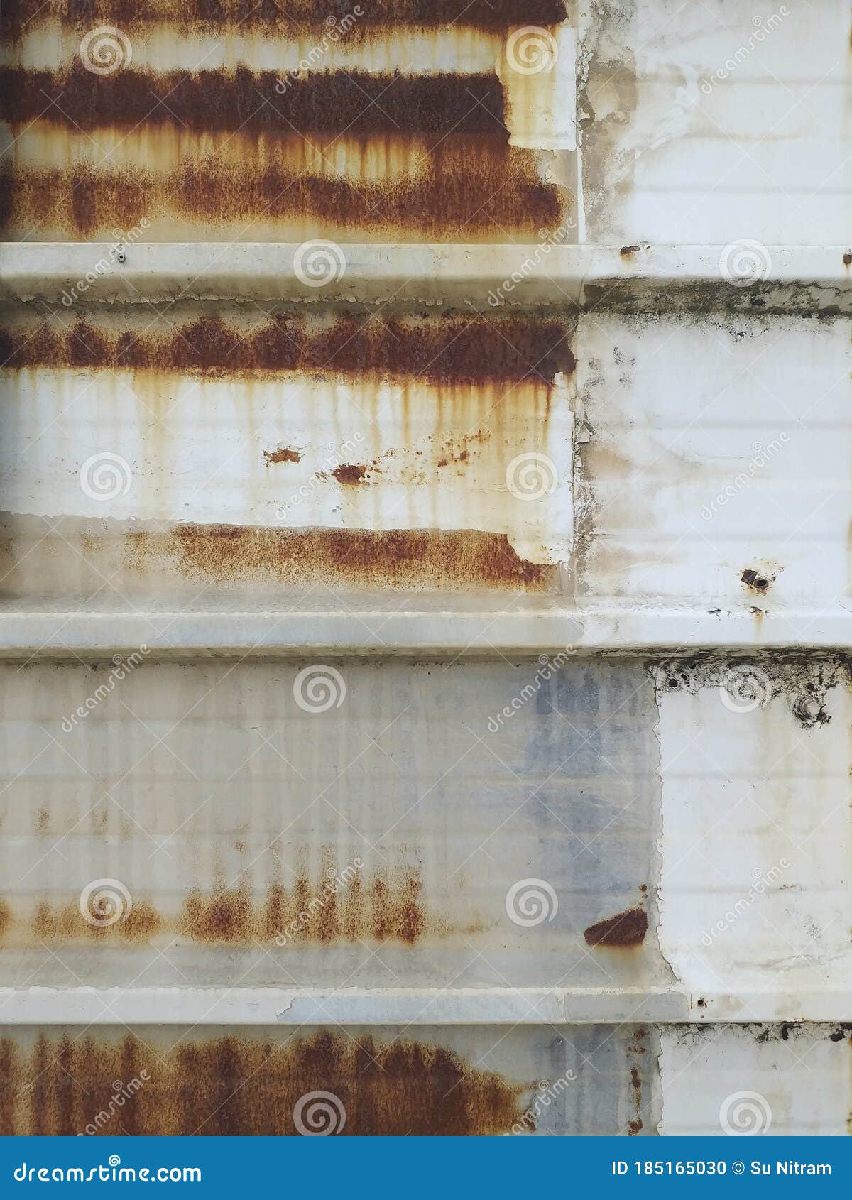 Close Up of White Rusty Sheet Metal. an Old White Metal Material ...