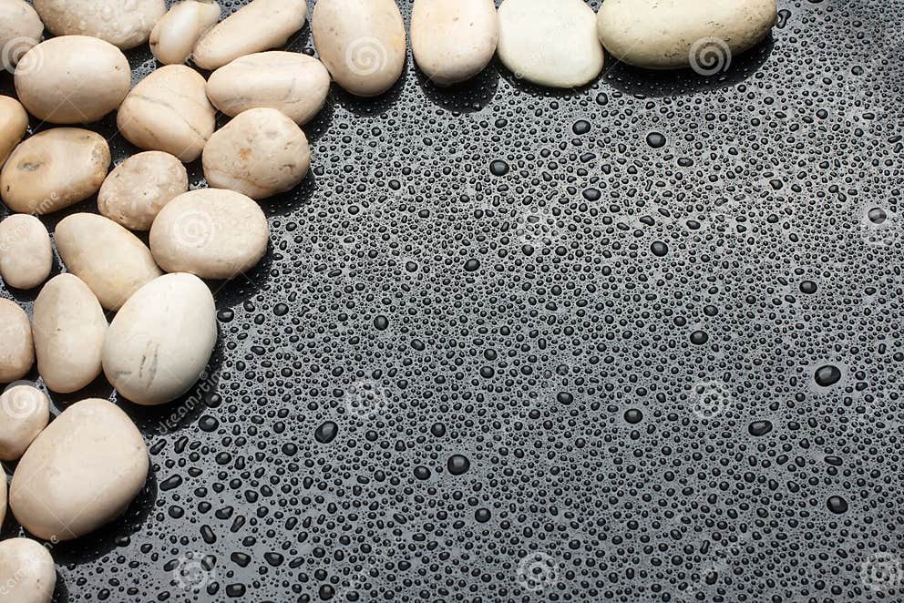 Close Up on White Stone and Water Drop Stock Photo - Image of medicine ...