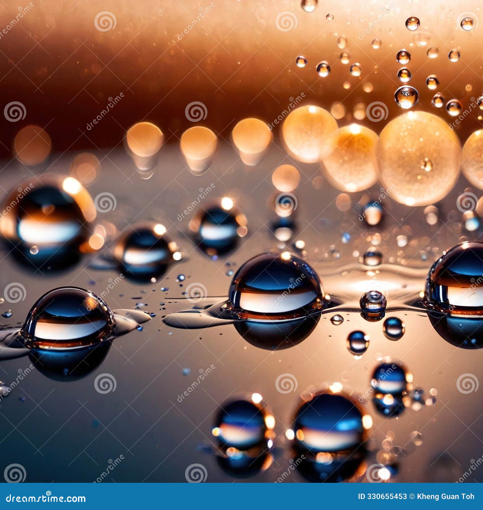 Close-up of White Transparent Drops Liquid Bubbles Molecules Stock ...