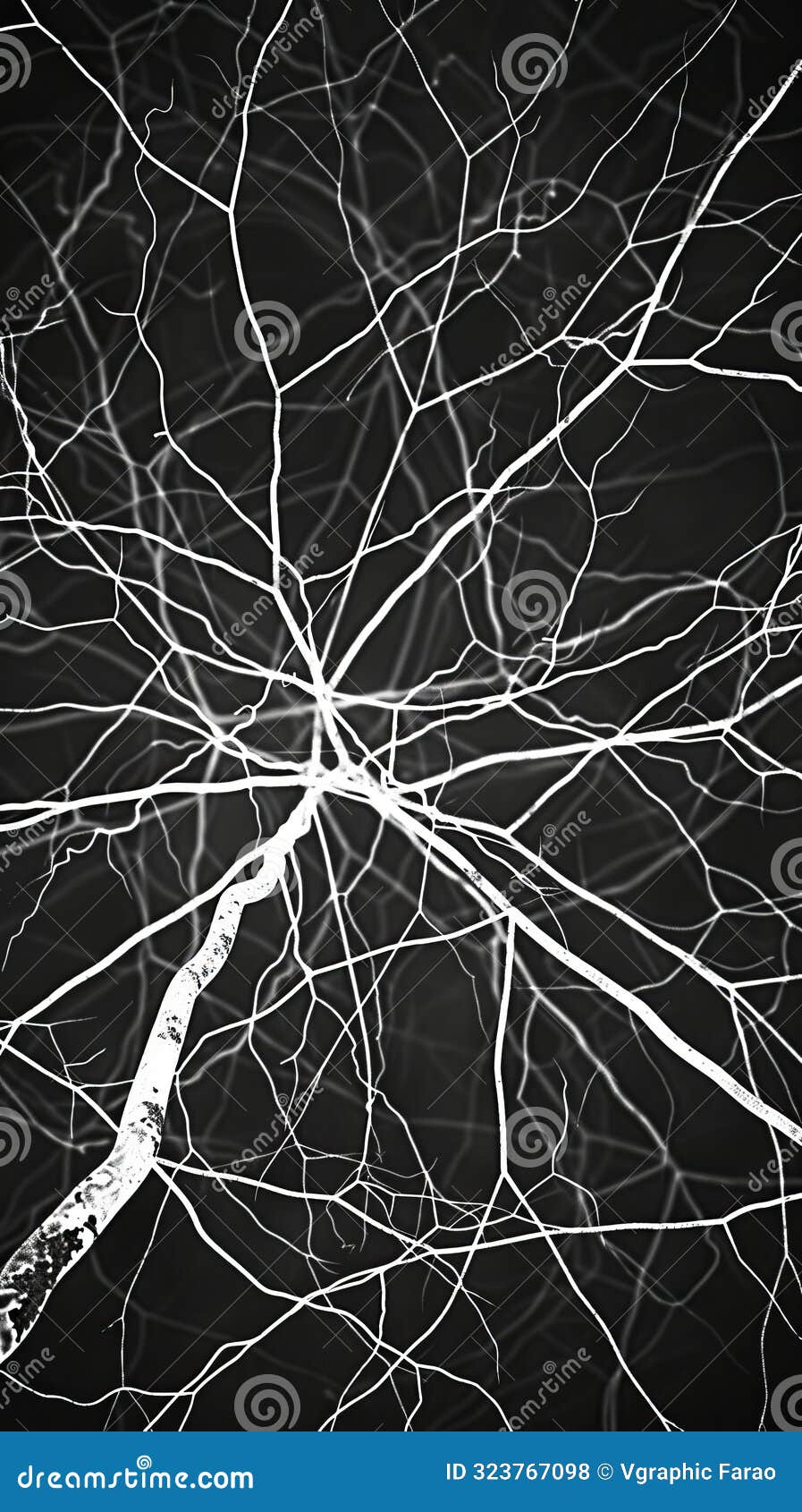 Close-up of White Tree Roots Against Black Background, Abstract Nature ...