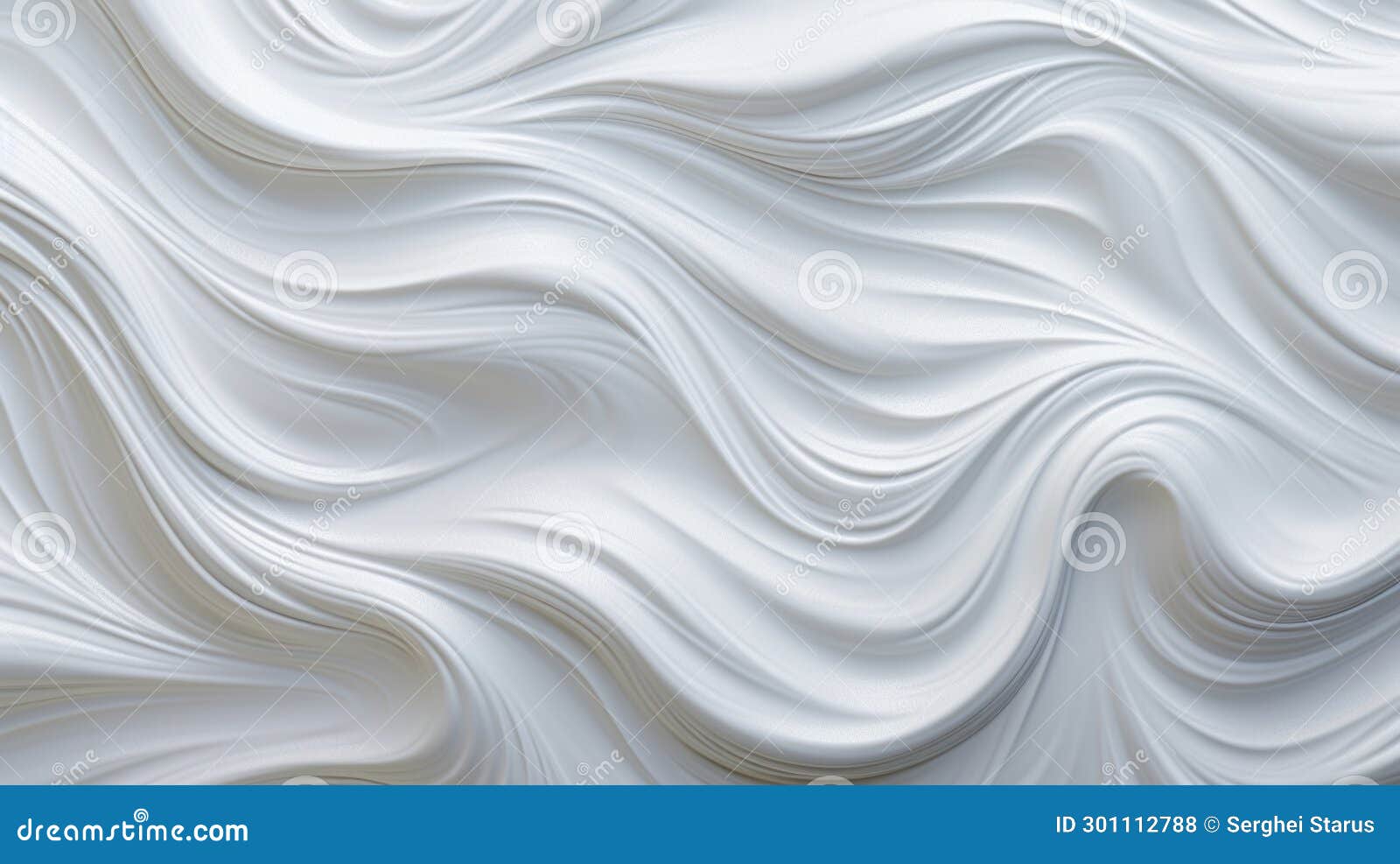 A Close Up of a White Wavy Fabric Texture, AI Stock Illustration ...