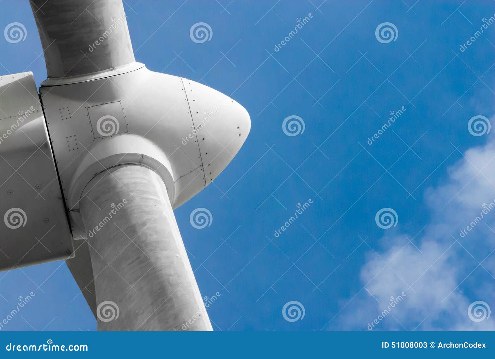 Close-up of White Wind Turbine Propeller on Sky Stock Image - Image of ...