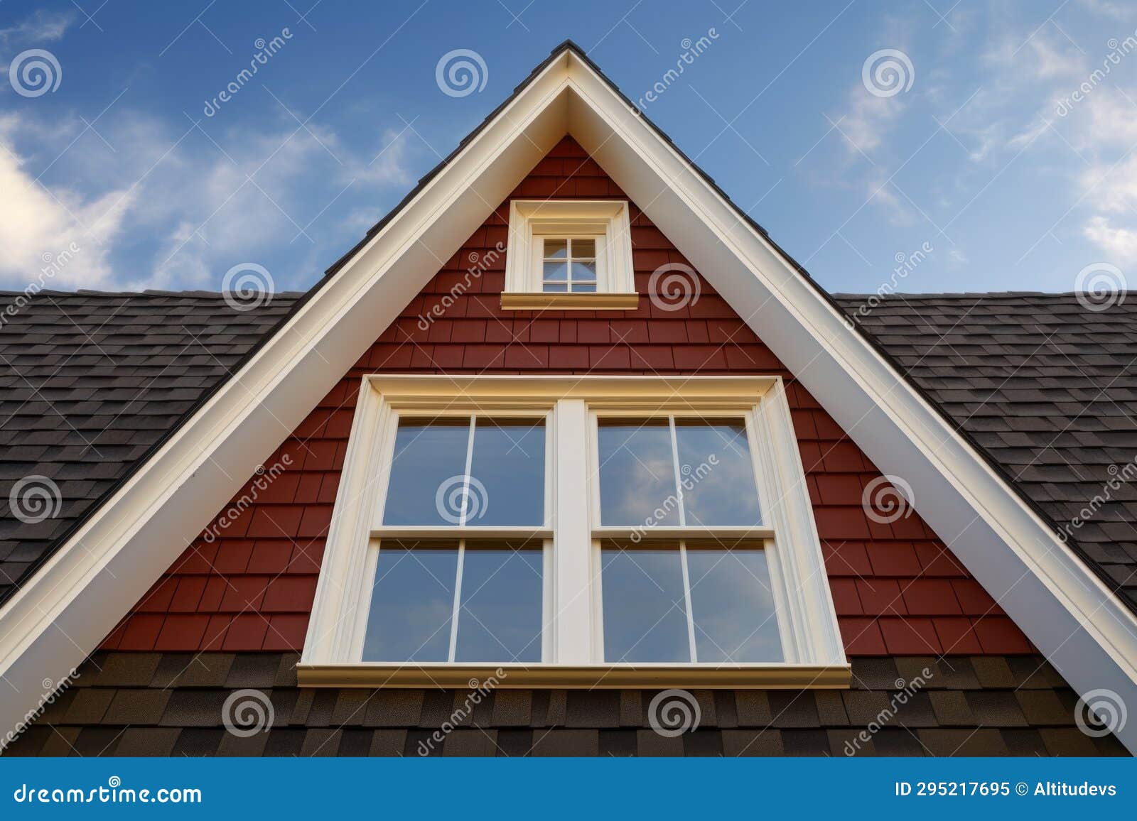 Close-up of a Wide Dutch Colonial Dormer Window Stock Image - Image of ...