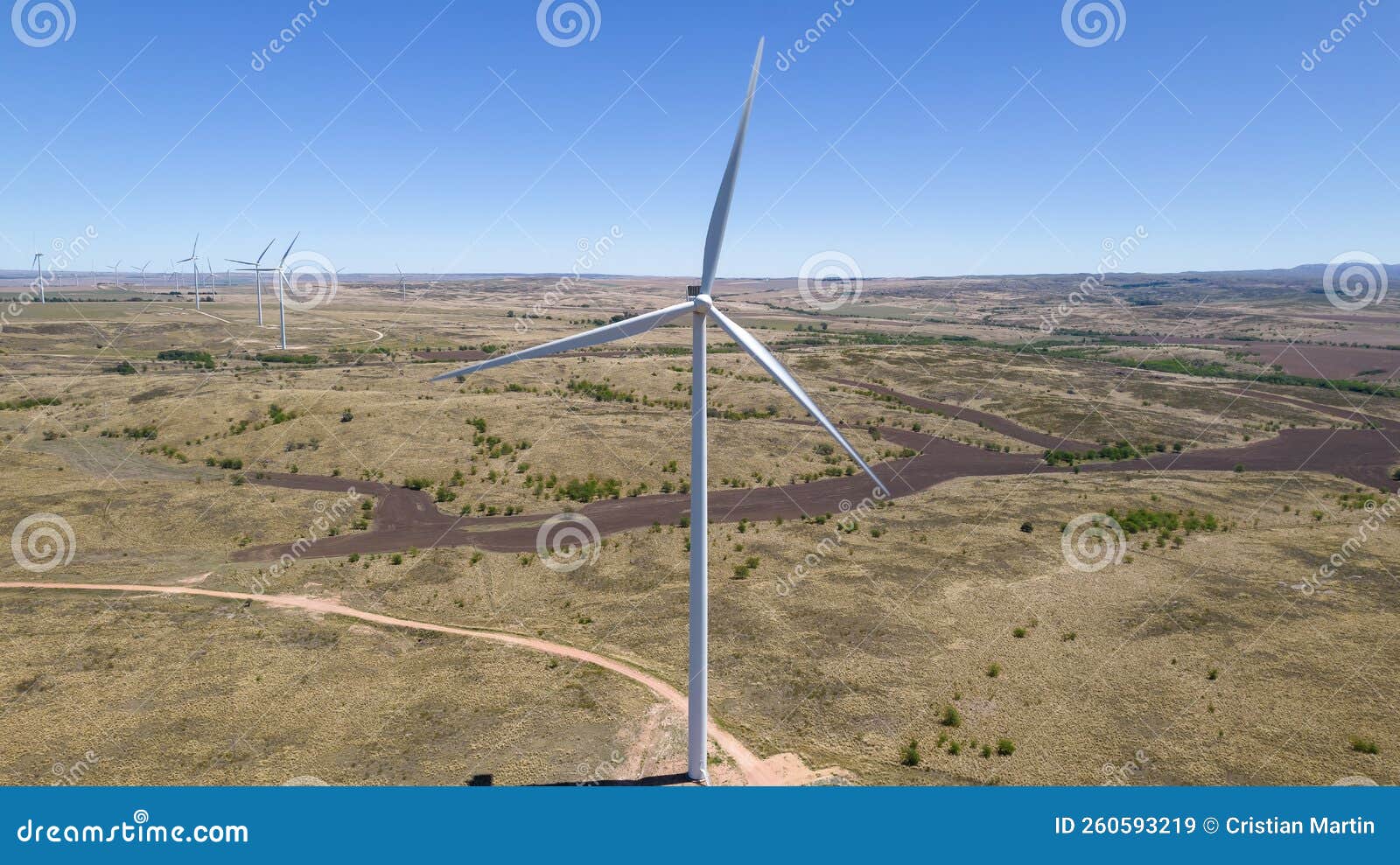 Close-up of Wind Generator Aerial View Stock Image - Image of power ...