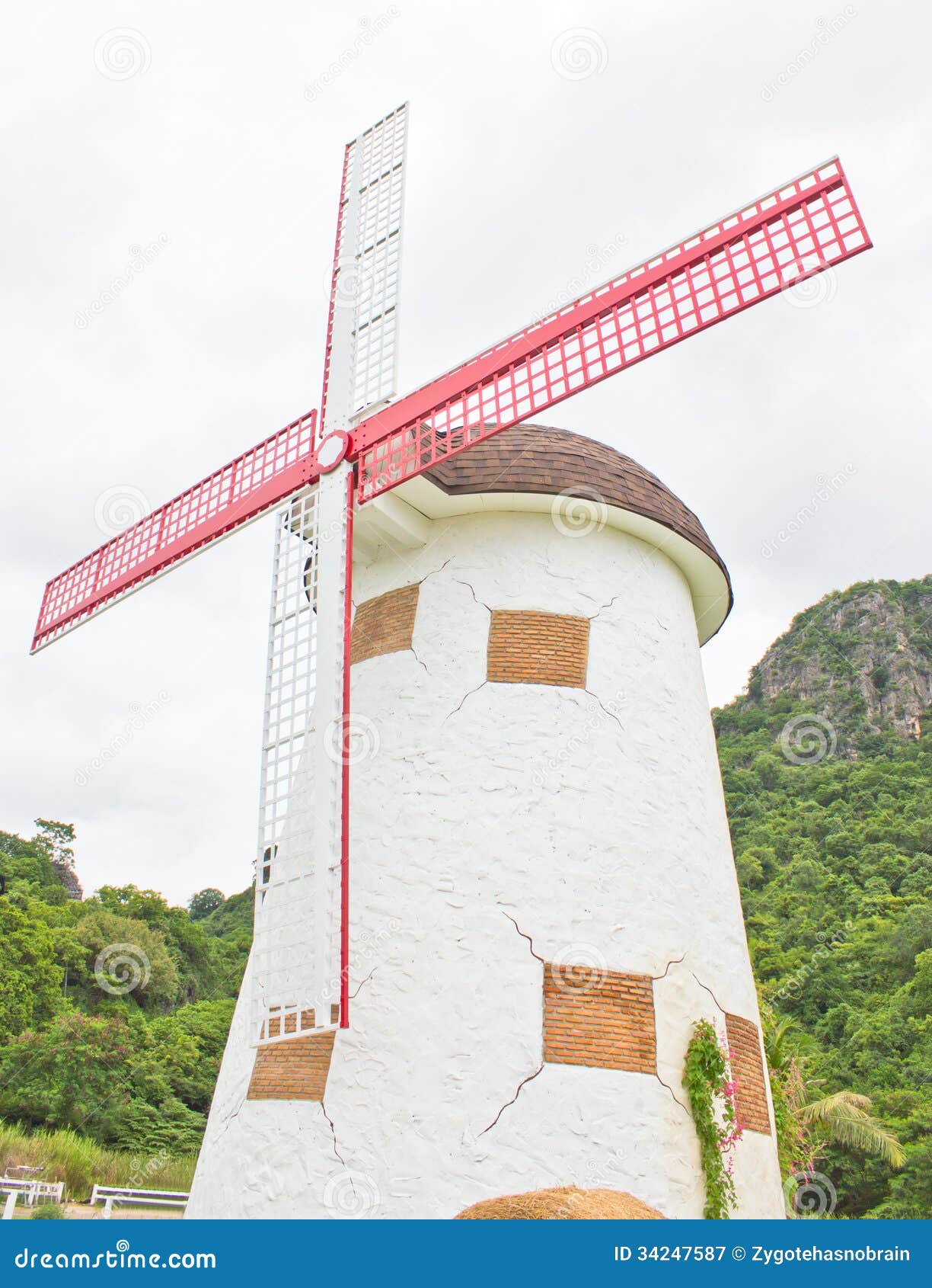 Close Up of Windmill. stock image. Image of scene, picturesque - 34247587