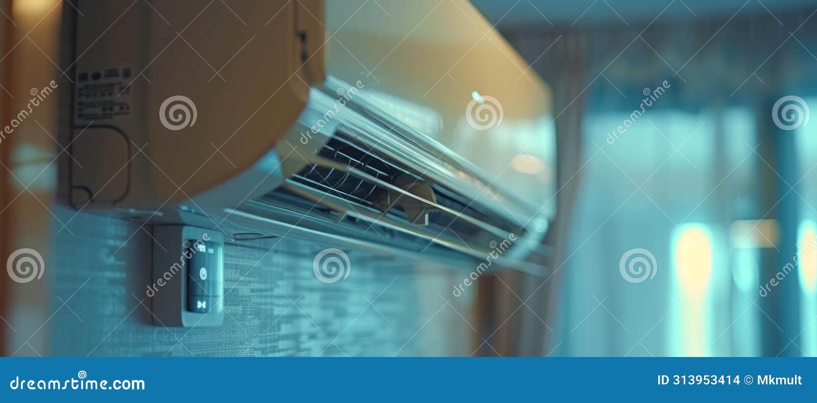 Close Up of Window Air Conditioner Stock Photo - Image of energy ...