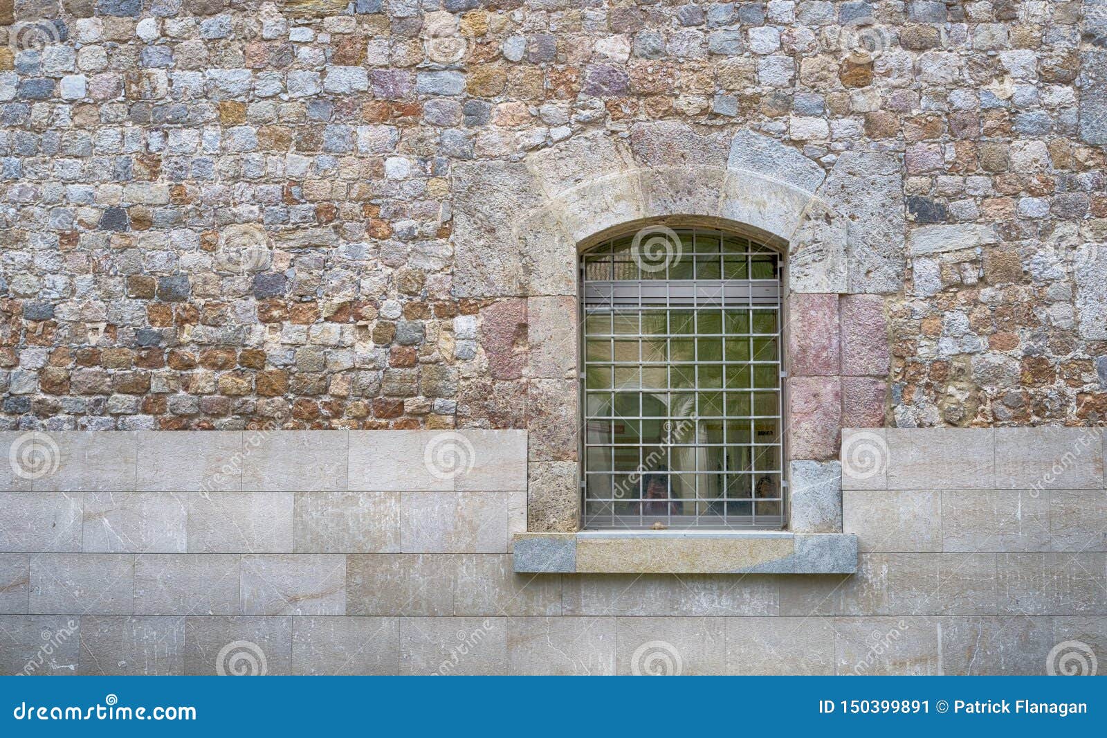 Close Up of a Window with Bars and Wall Stock Image - Image of landmark ...