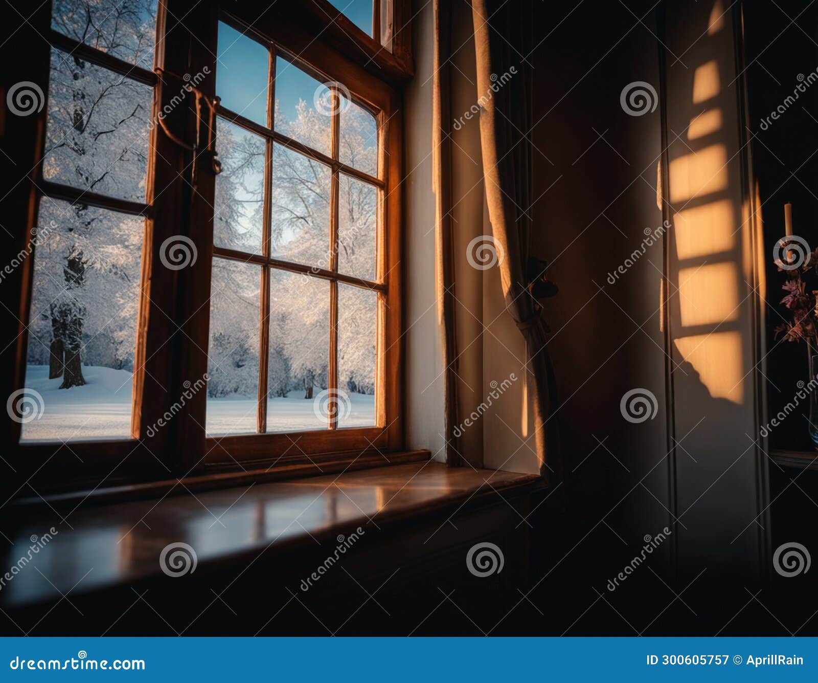 A Close Up of a Window with Frost on it Stock Illustration ...