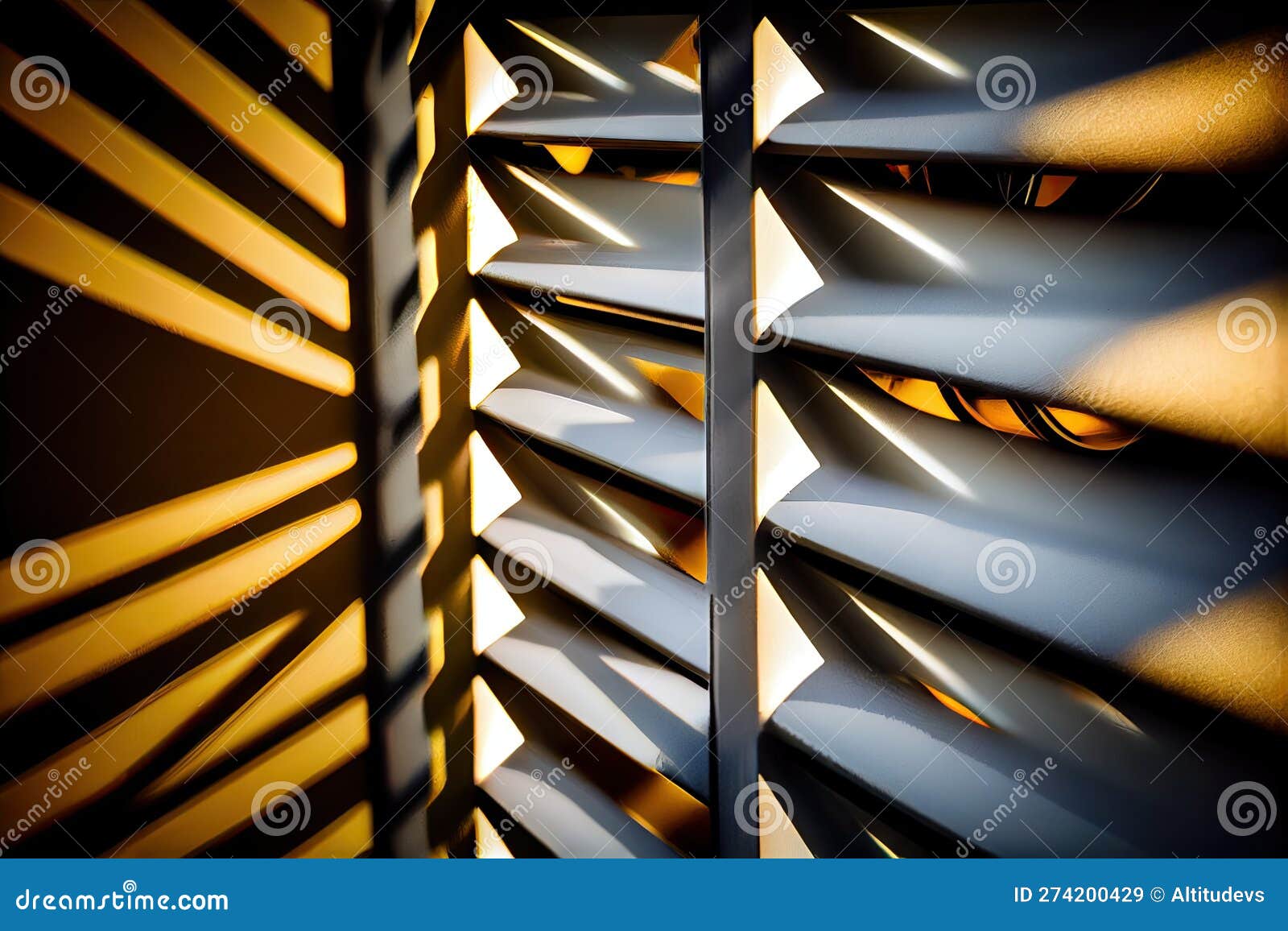 Close-up of Window Louver, with Sunlight Filtering through Stock ...